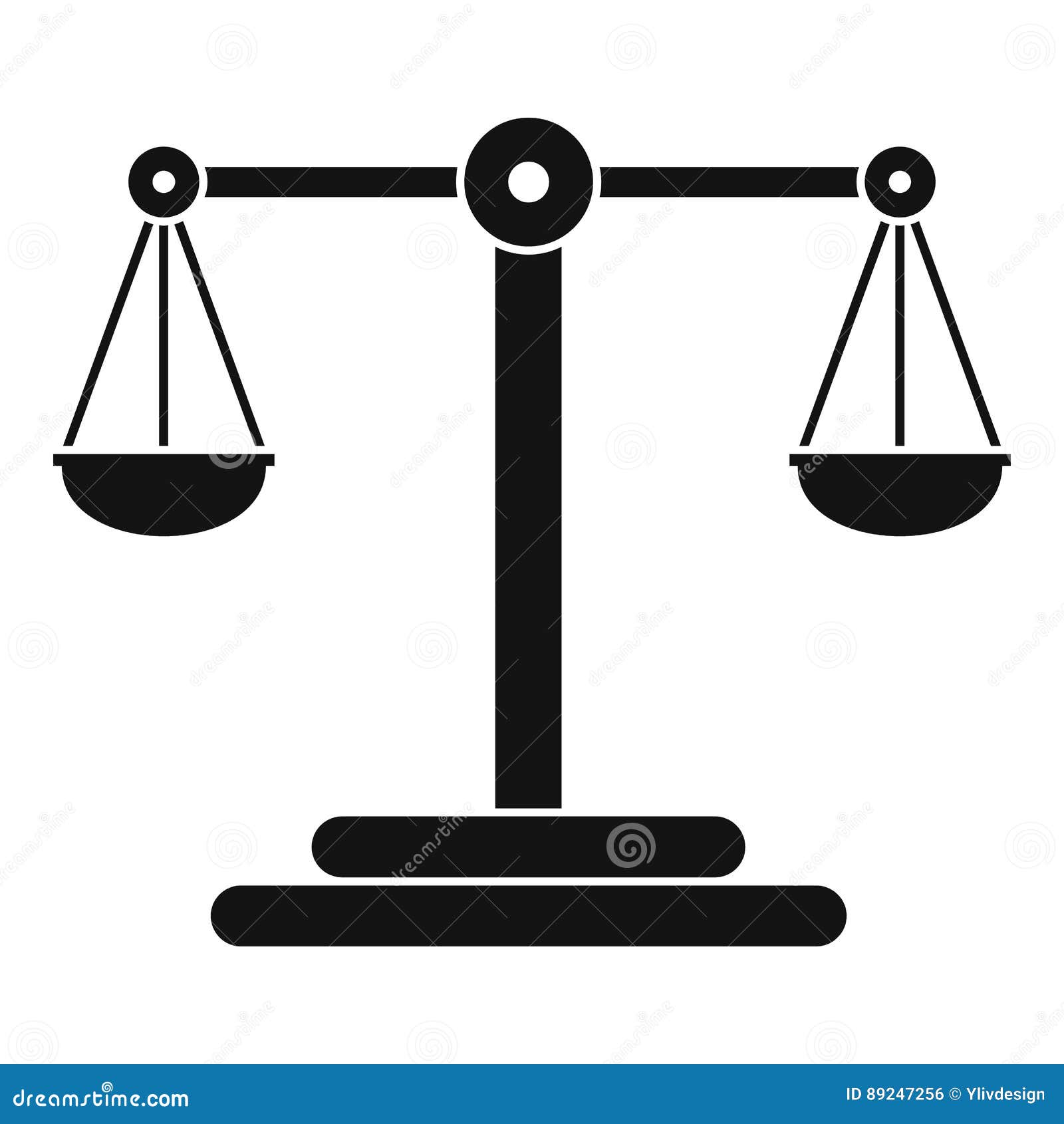 Scales Balance Icon, Simple Style Stock Vector - Illustration of ...