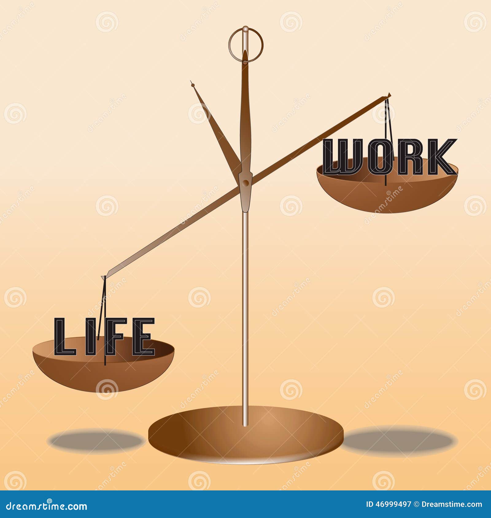 Scales with Balance Life and Work Stock Vector - Illustration of work ...