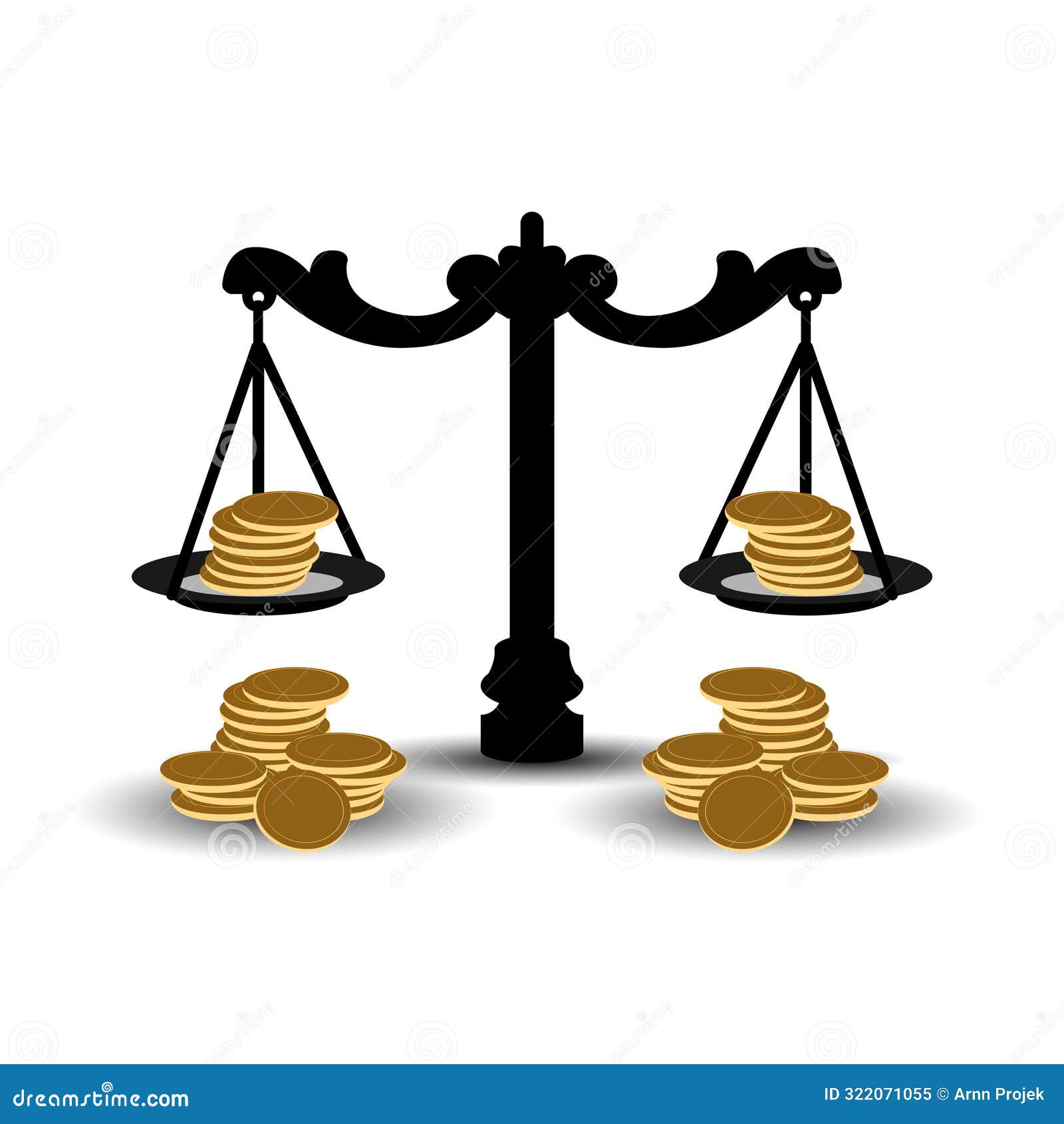 Scales. Black and White. Outline Design Style. Suitable for Financial ...