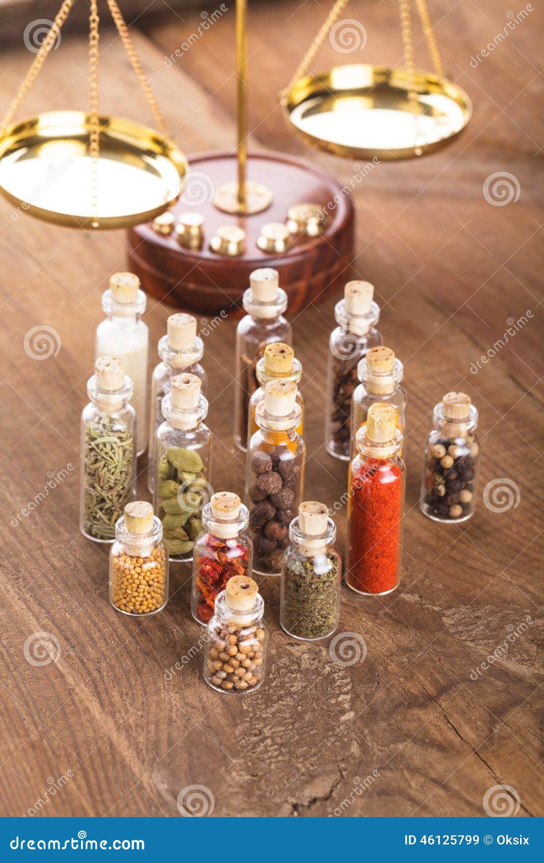 Scales and bottles stock image. Image of chili, pepper - 46125799