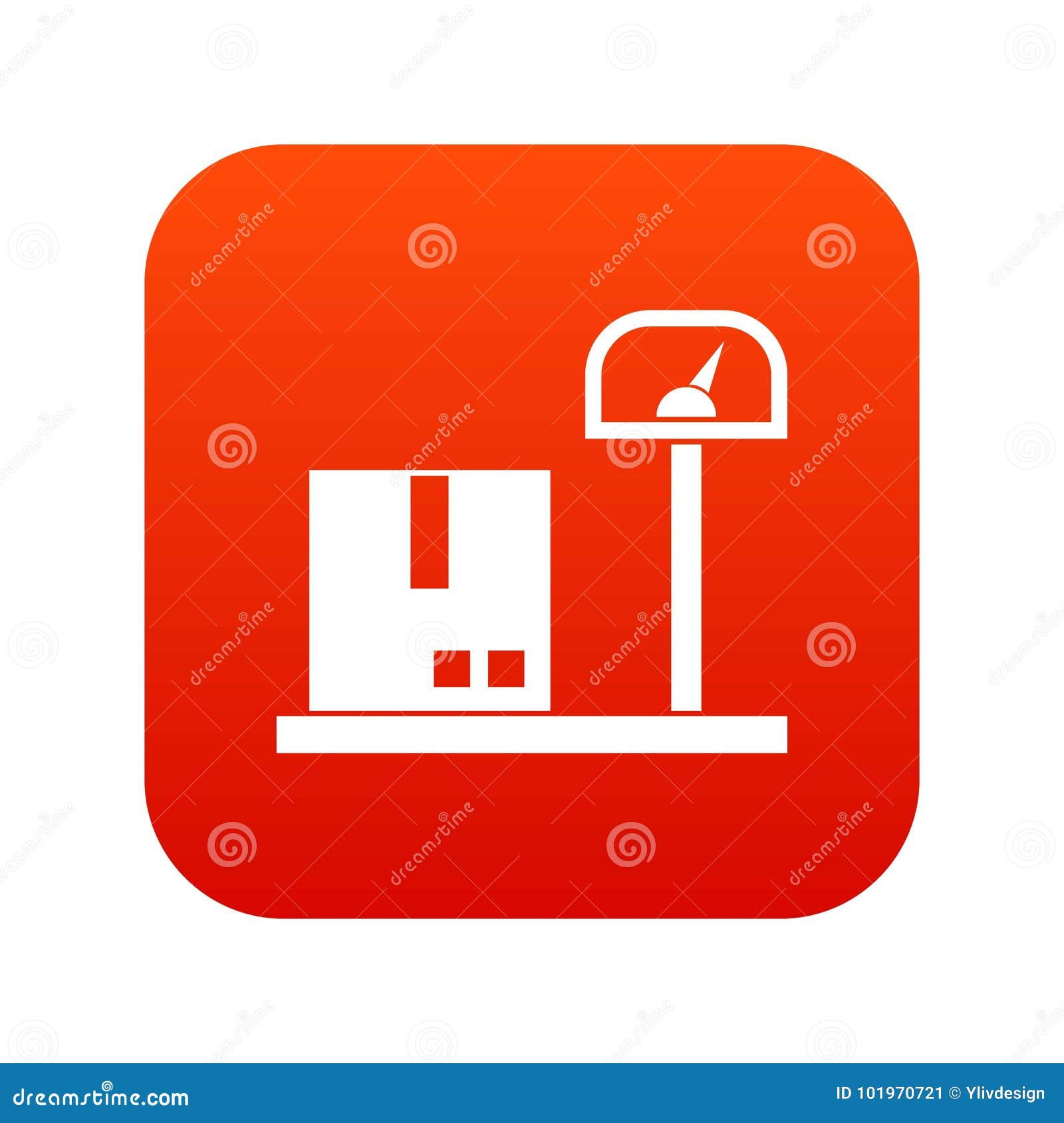 Scales For Cargo Box Line And Solid Icon, Delivery Service Concept ...