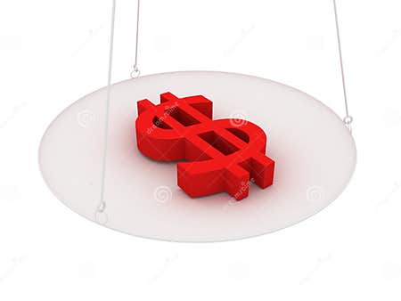 Scales with dollar sign stock illustration. Illustration of comparison ...