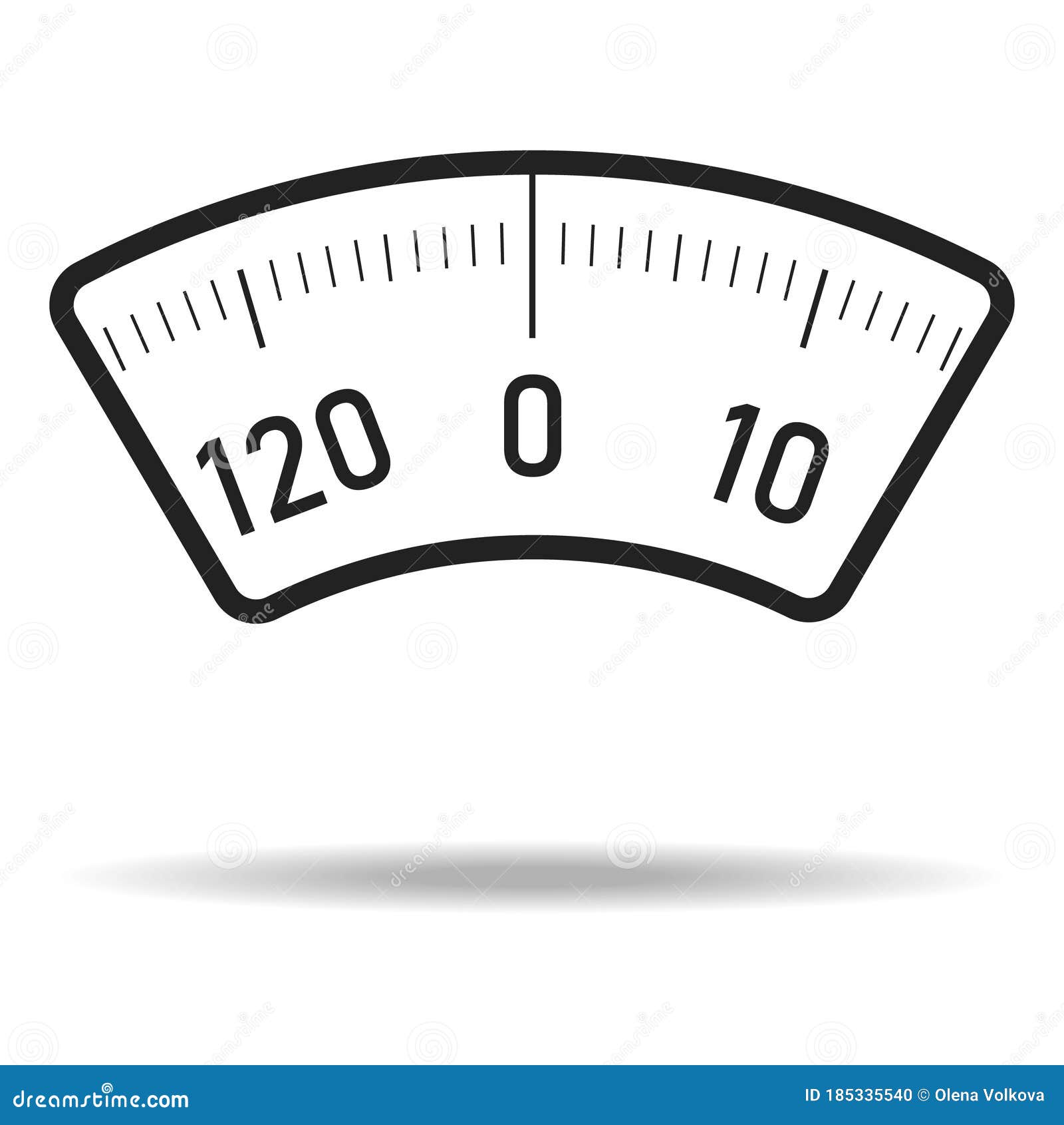 Scales. Floor Scales Dial with Shadow Isolated on White Background ...