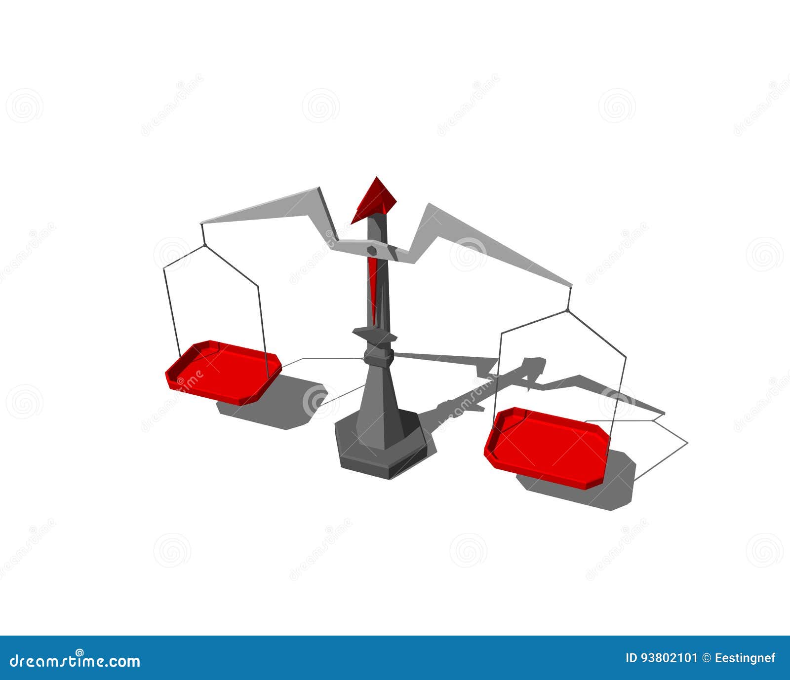 Scales in Form of Abstract Bird. Isolated on White Background. Stock ...