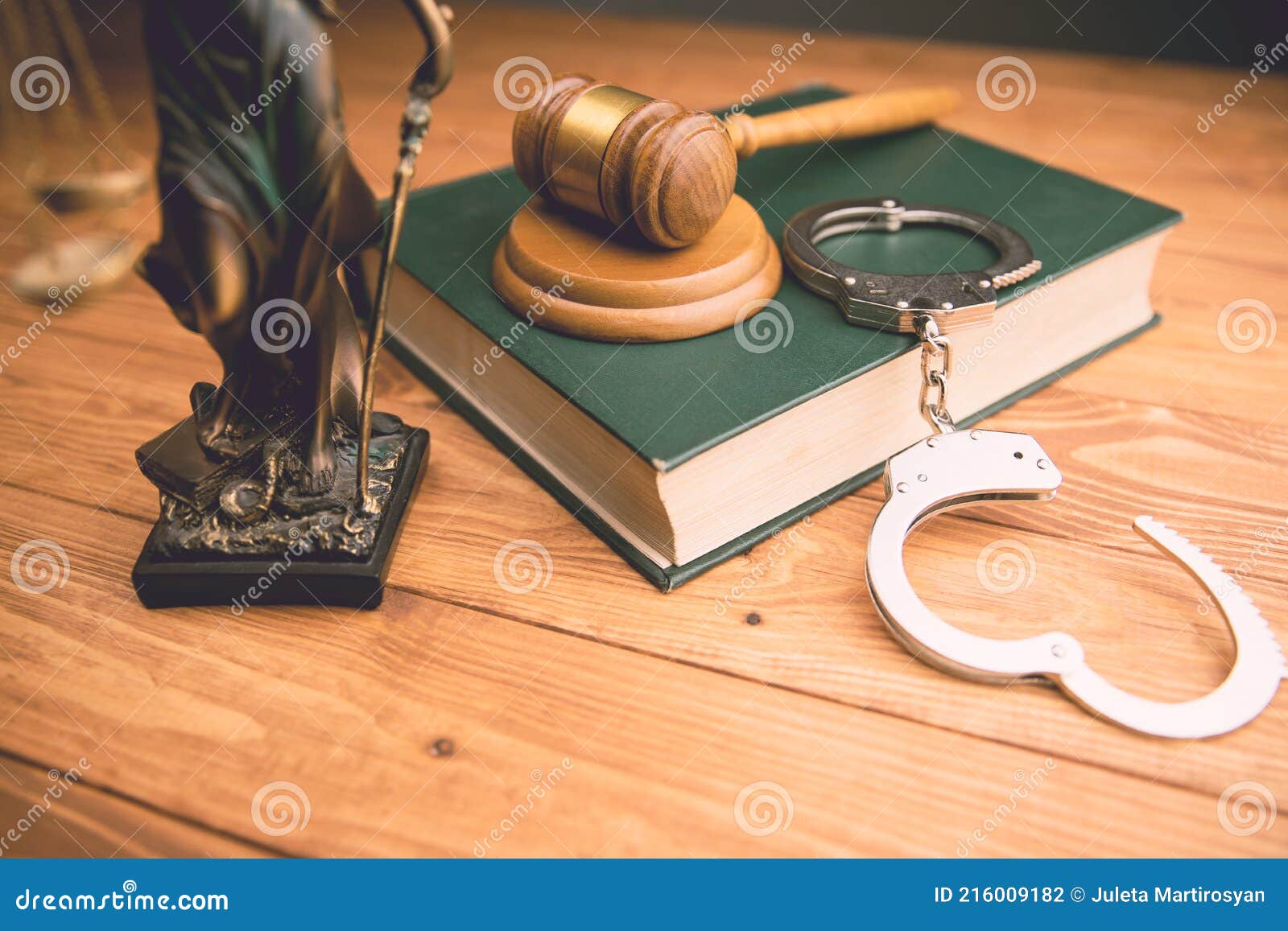 Scales, Hammer and Handcuffs Stock Photo - Image of justice, judge ...