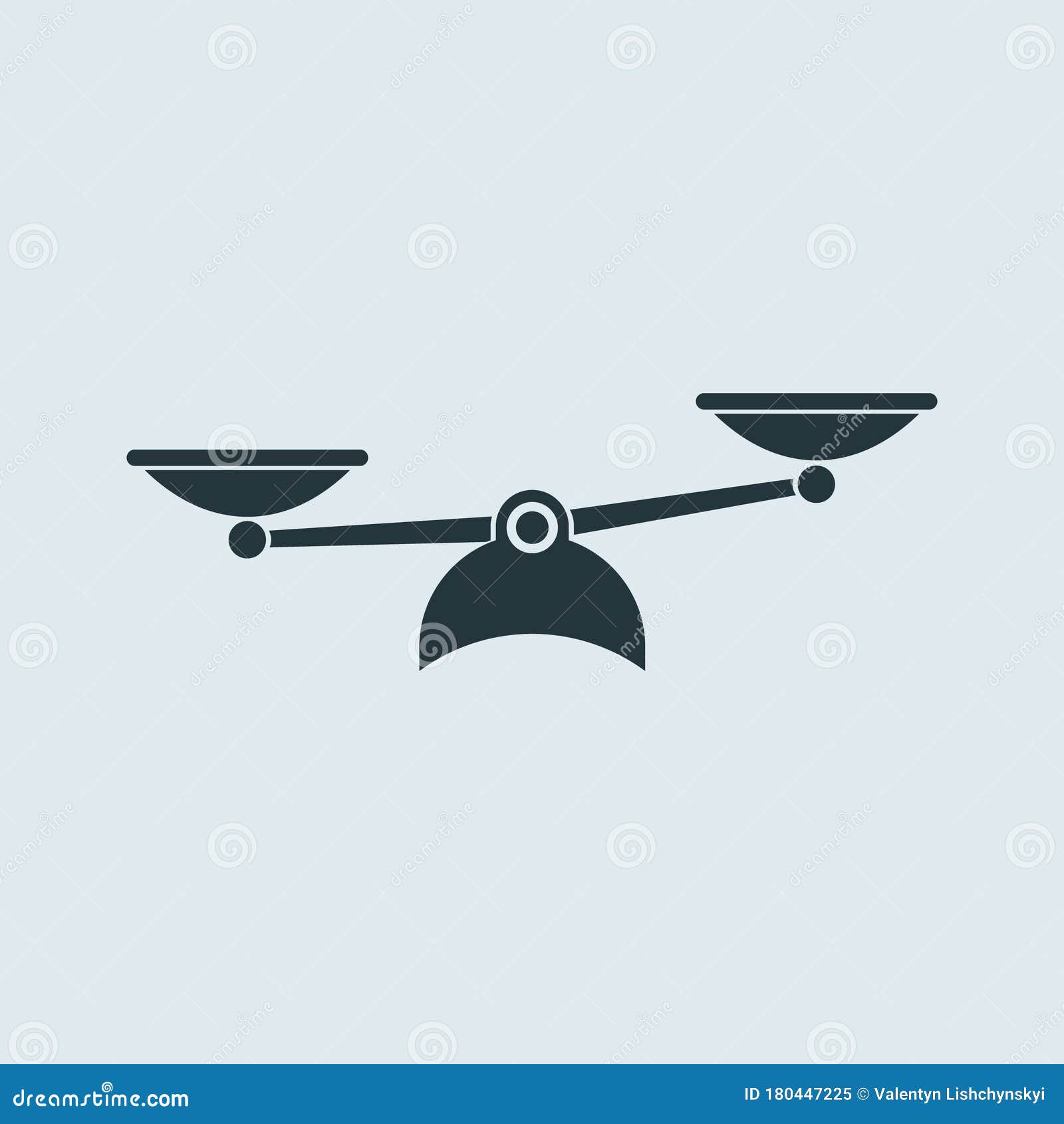 Scales Icon in Flat Simple Style. Vector Sign Modern Symbol Justice ...