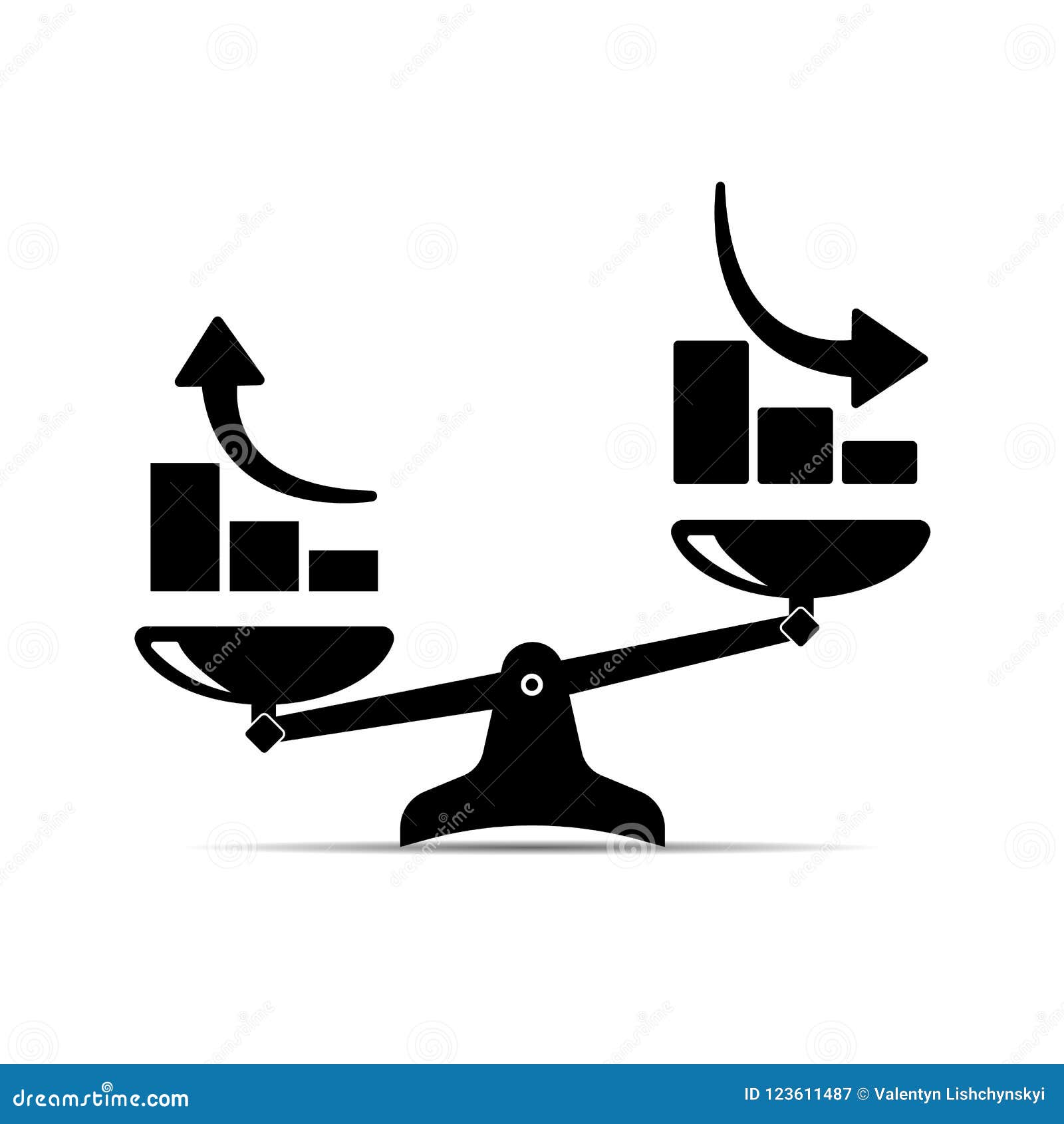 Scales Icon. Growth Up and Growth Down. Vector Illustration Stock ...