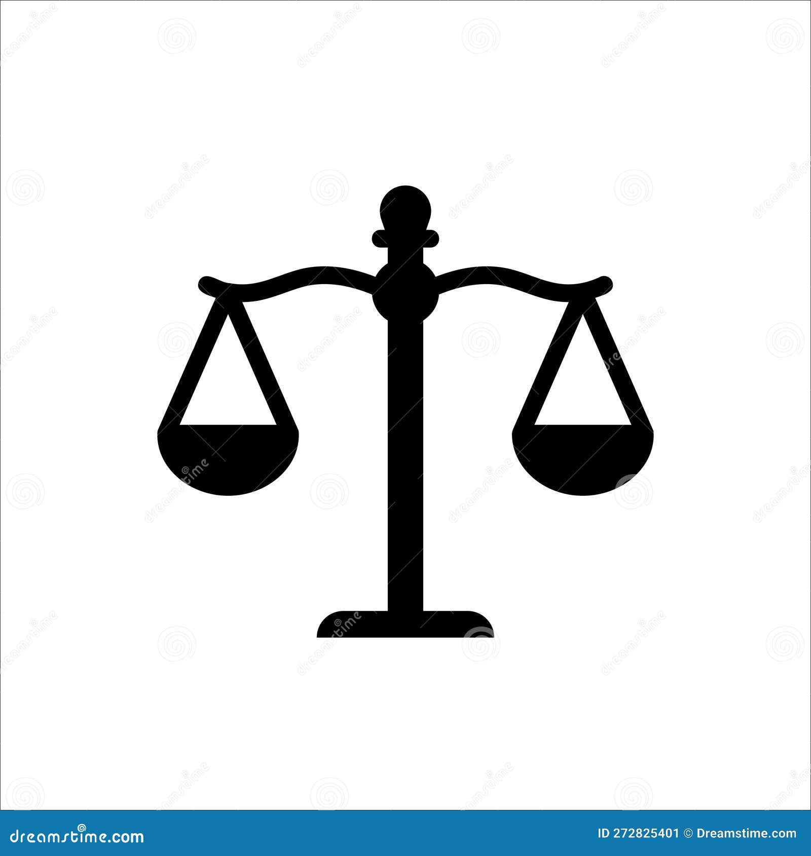Scales Icon for Measuring the Mass of Objects or Representing Court ...
