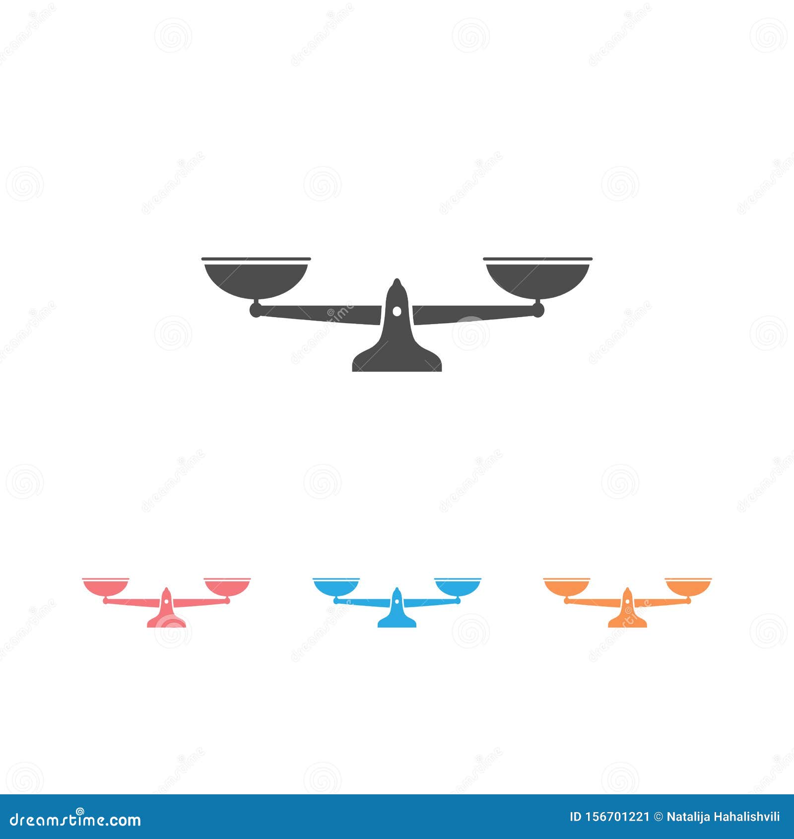 Scales Icon Set. Vector Scale Simple Illustration Isolated Stock Vector ...