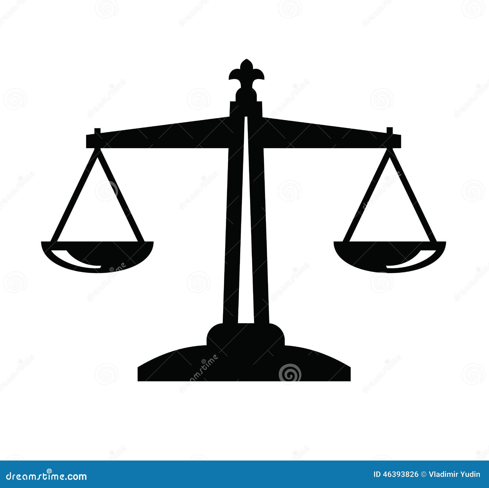 Scales Icon. Money And Time. Vector Black Scale Single Symbol. Royalty ...