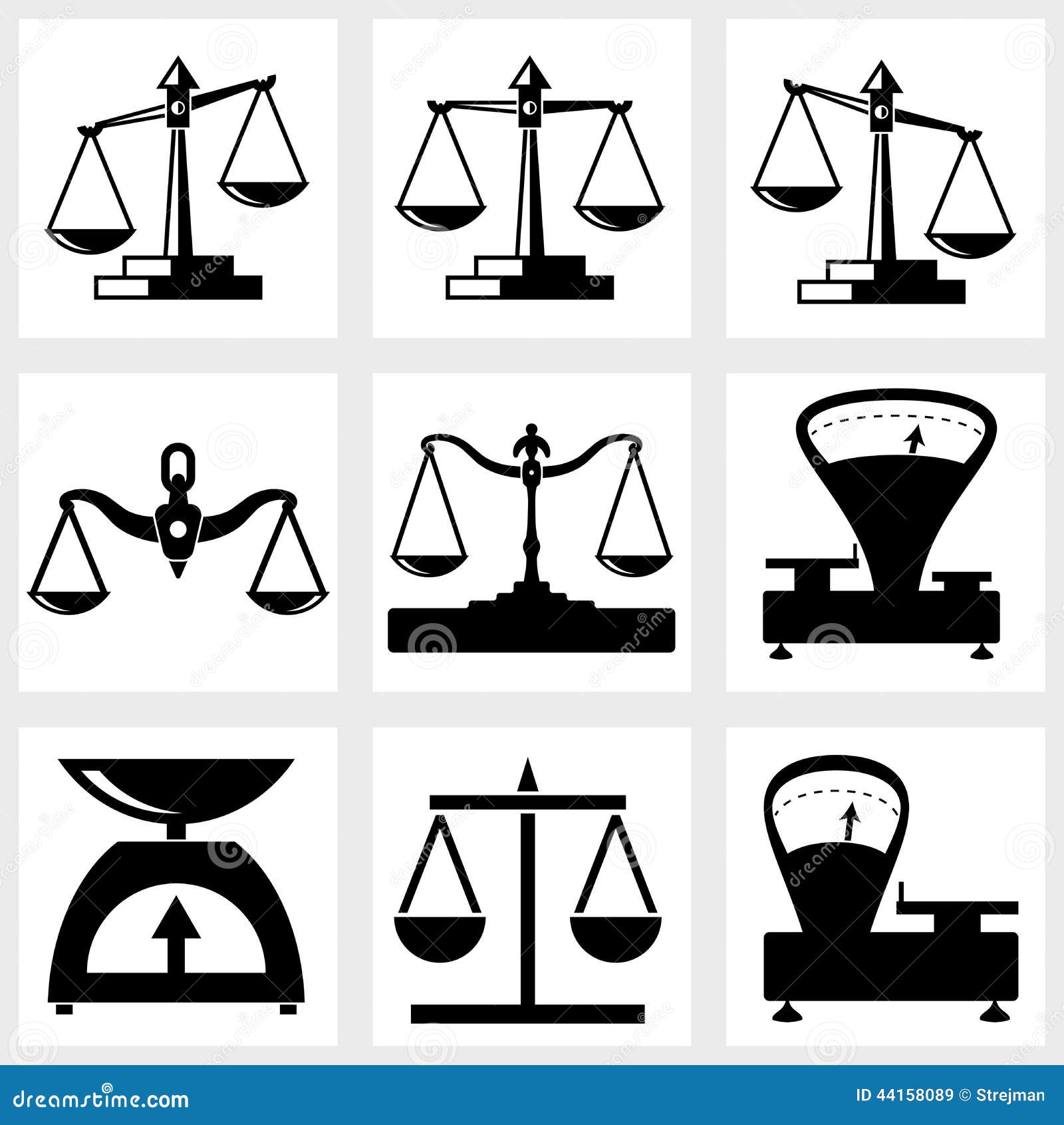 Scales Icon. Vector Black Scale Silhouette Illustration. Royalty-Free ...