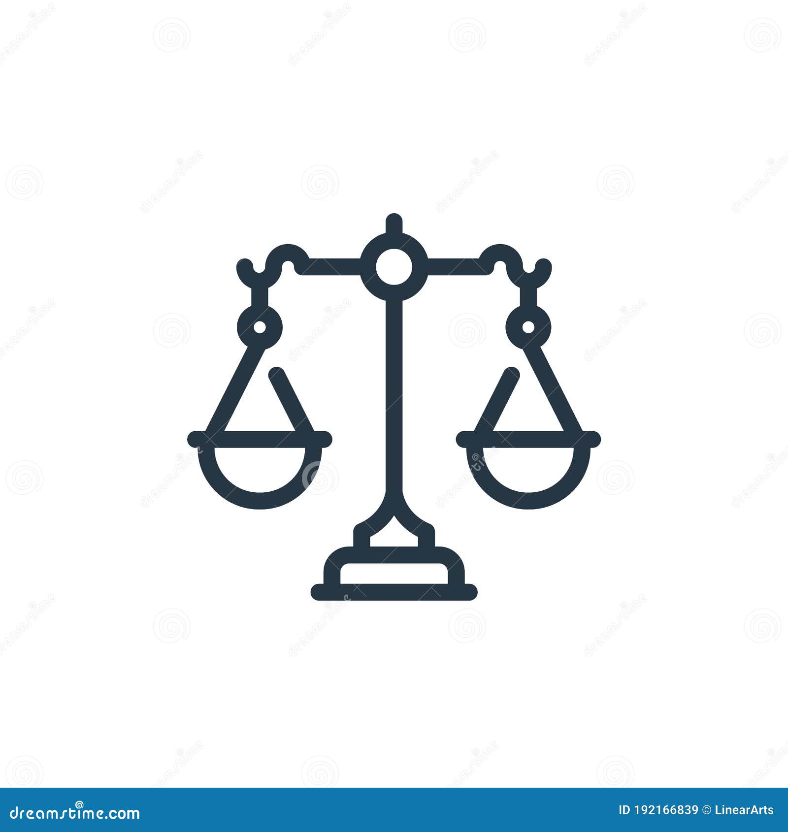 Scales Icon Vector from Business Concept. Thin Line Illustration of ...