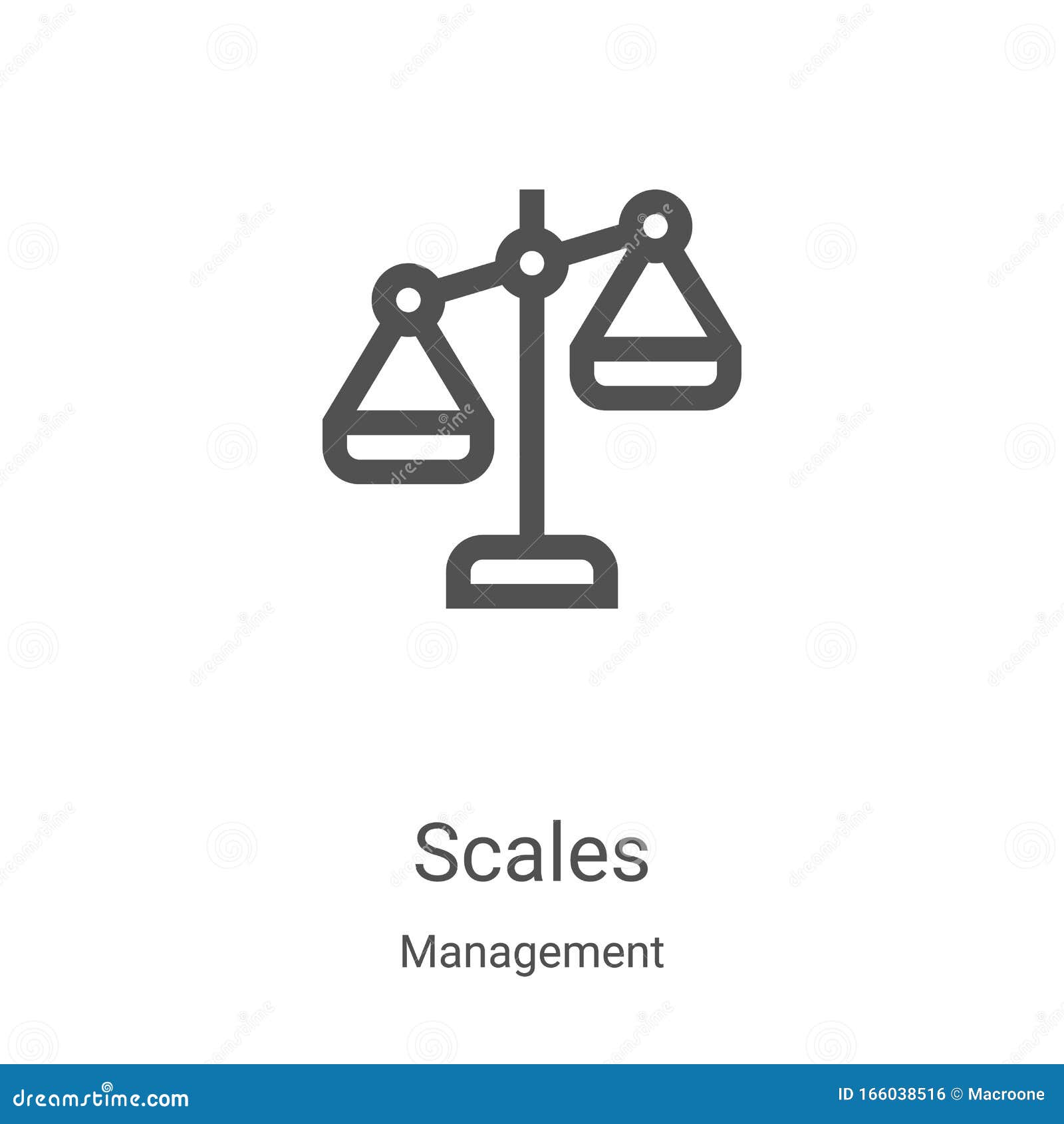 Scales Icon Vector from Management Collection. Thin Line Scales Outline ...