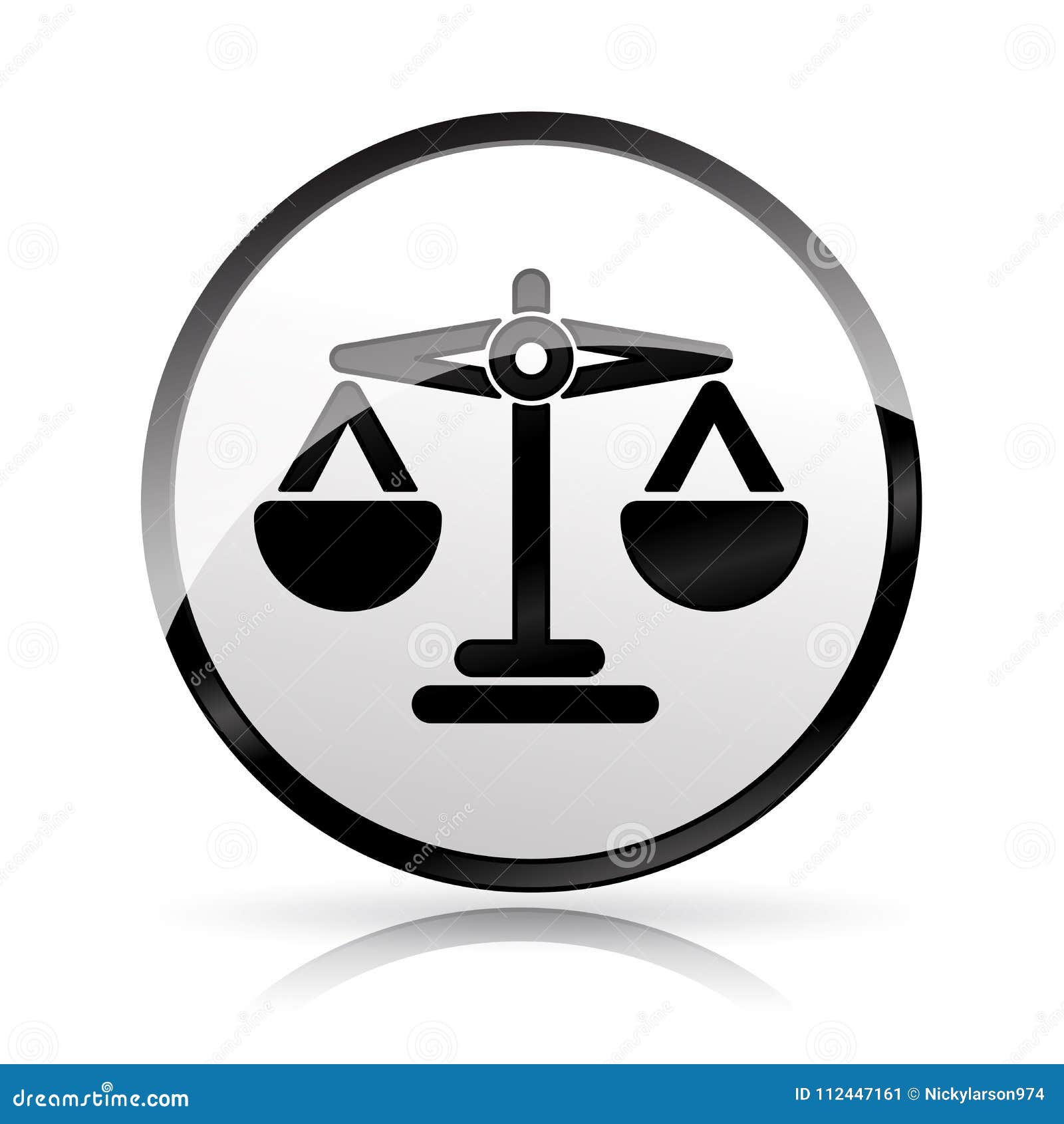 Scales Icon on White Background Stock Vector - Illustration of isolated ...