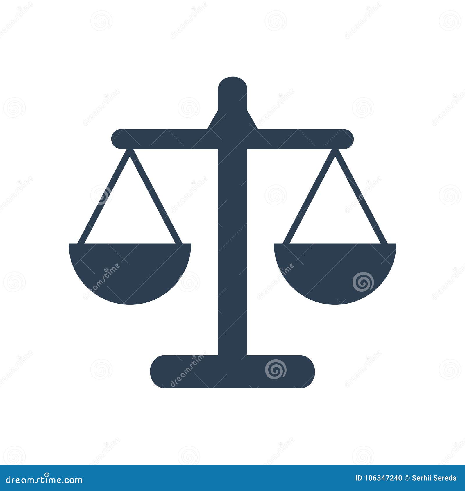 Scales Icon on White Background. Stock Illustration - Illustration of ...