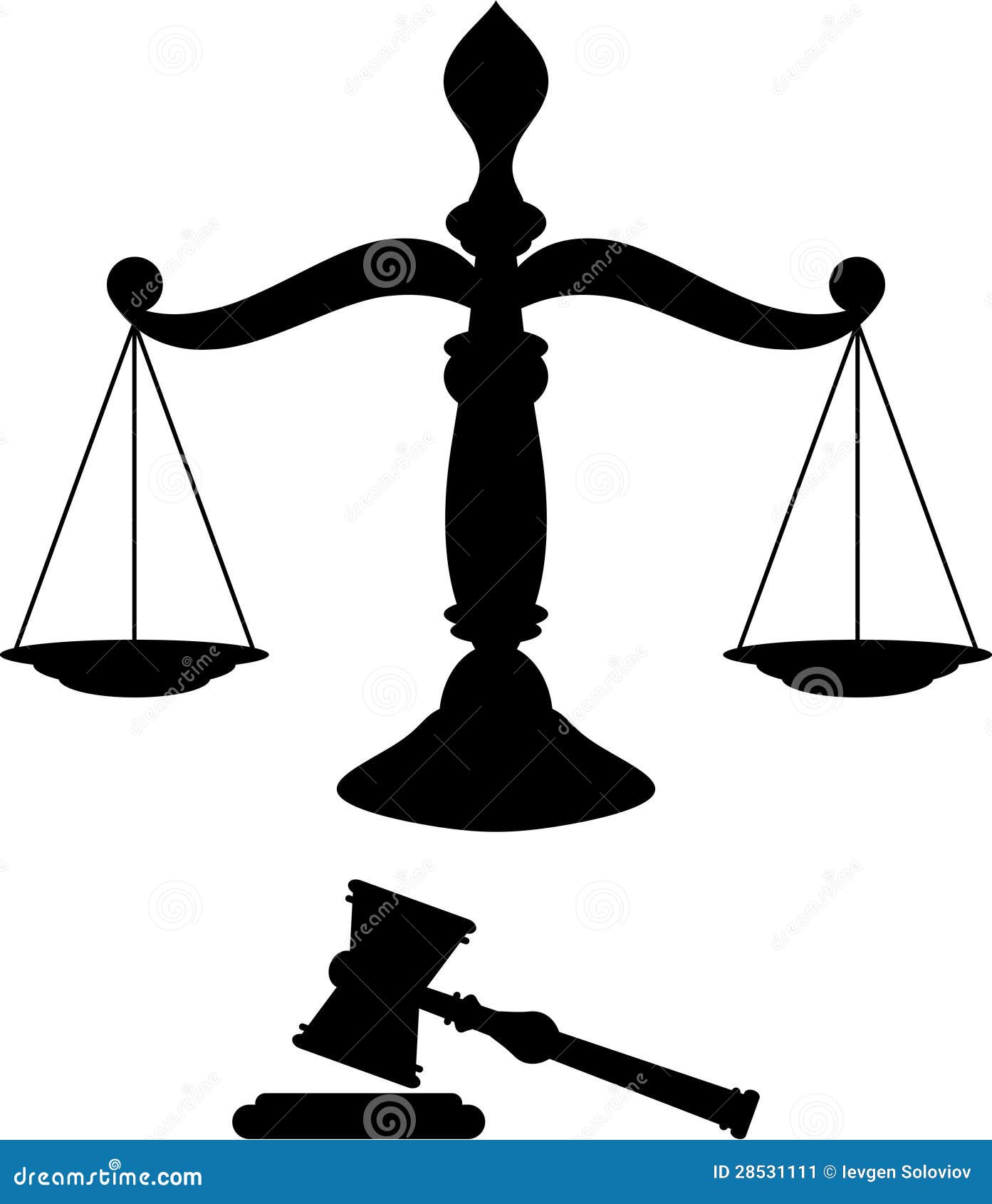 Scales Of Justice, Showing The Guilty Being Sentenced To Prison Stock ...