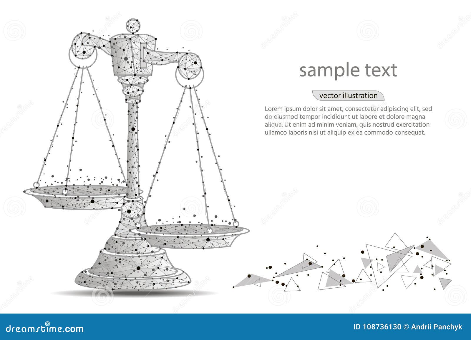 Scales of Justice. Abstract Design of Scales, in the Form of Lines and ...