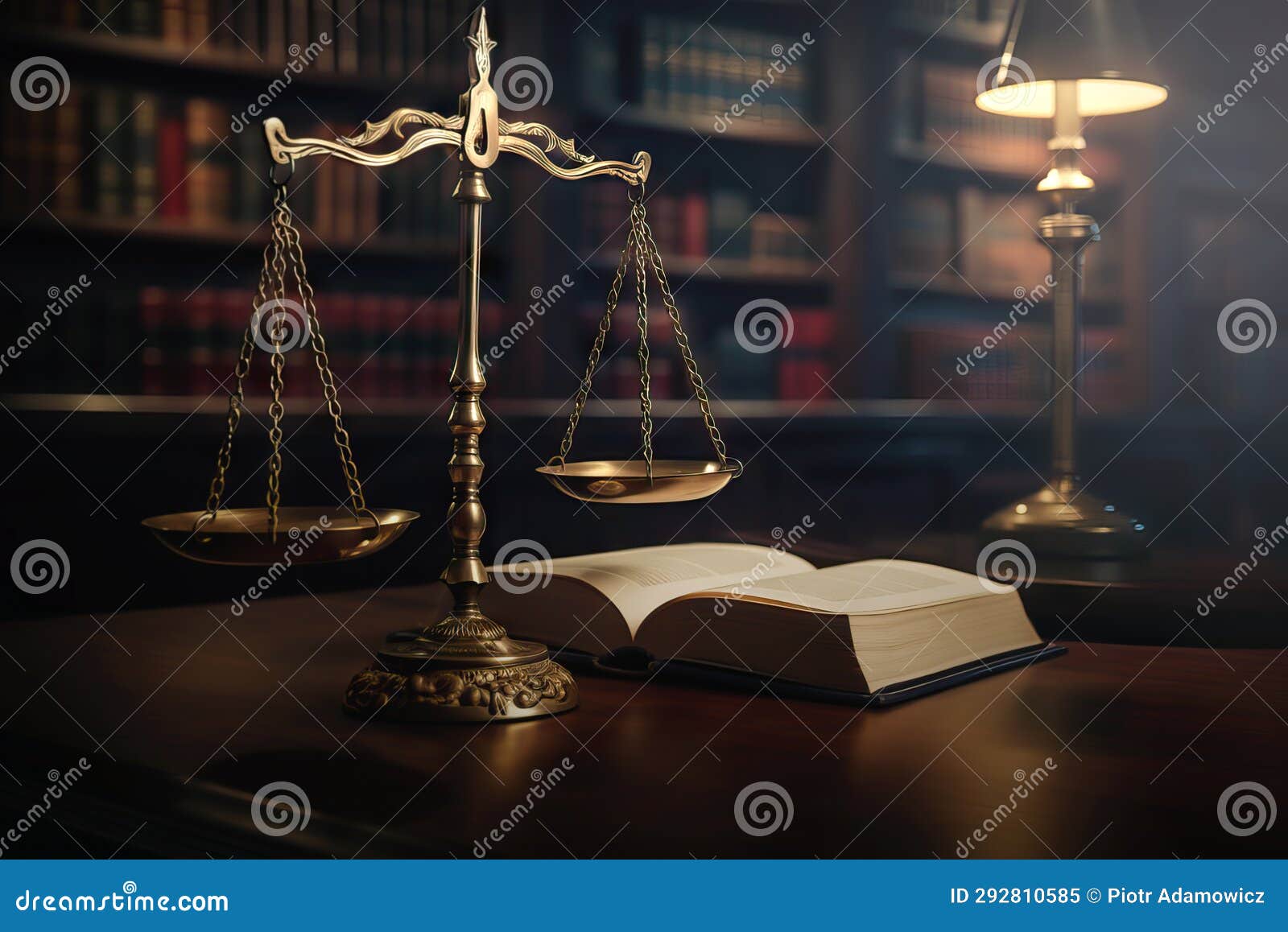 Scales of Justice and Books. Law Concept Stock Illustration ...