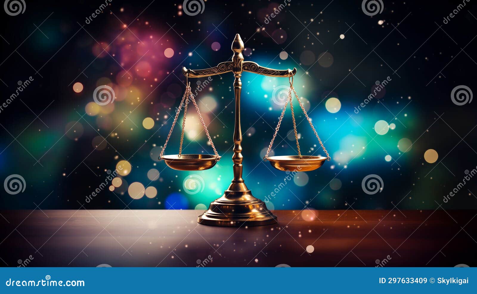 Scales of Justice on a Colorful Abstract Background Stock Image - Image ...