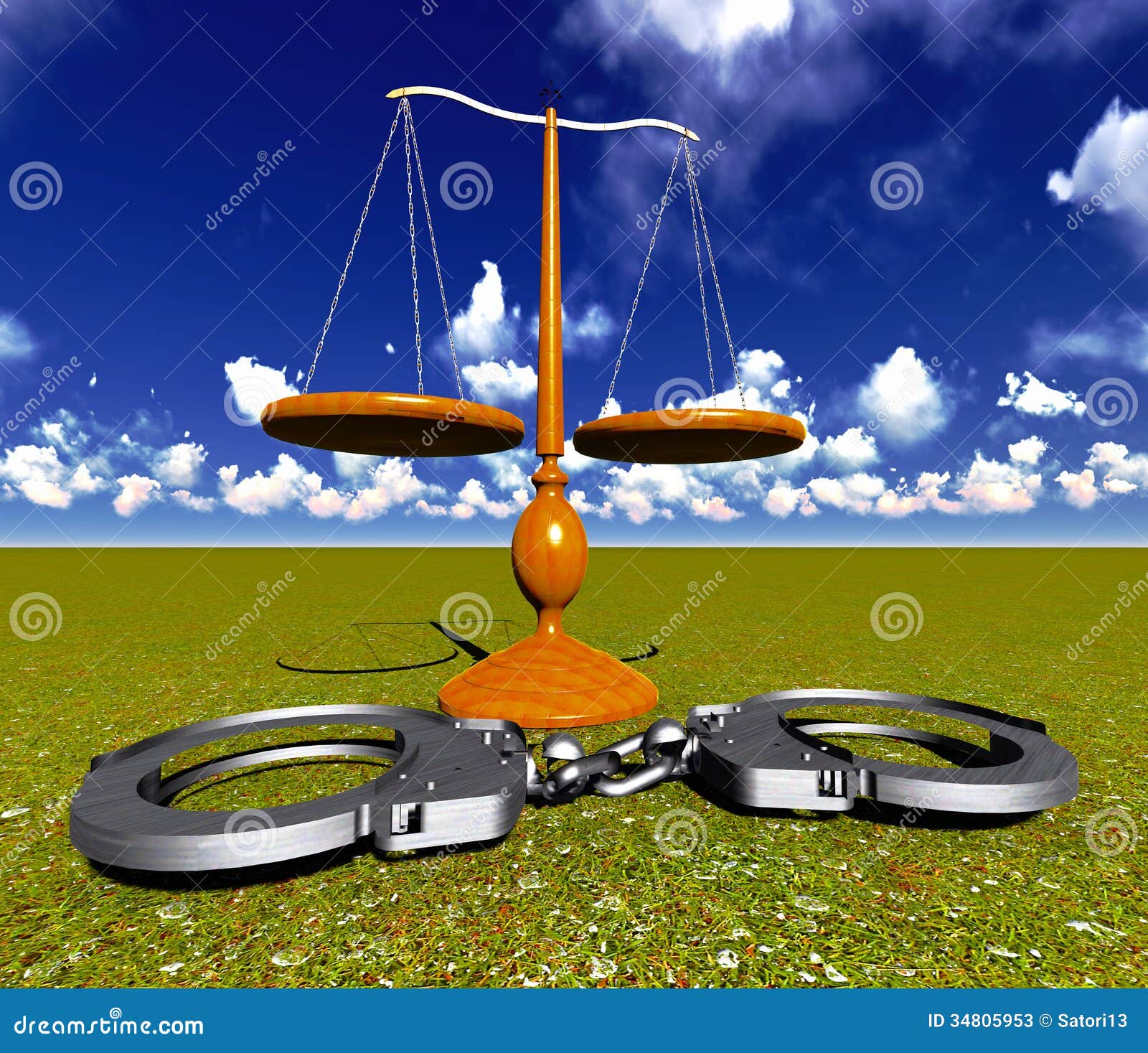 Scales of Justice and Handcuffs Stock Illustration - Illustration of ... Scales of Justice and Handcuffs Stock Illustration - Illustration of ...