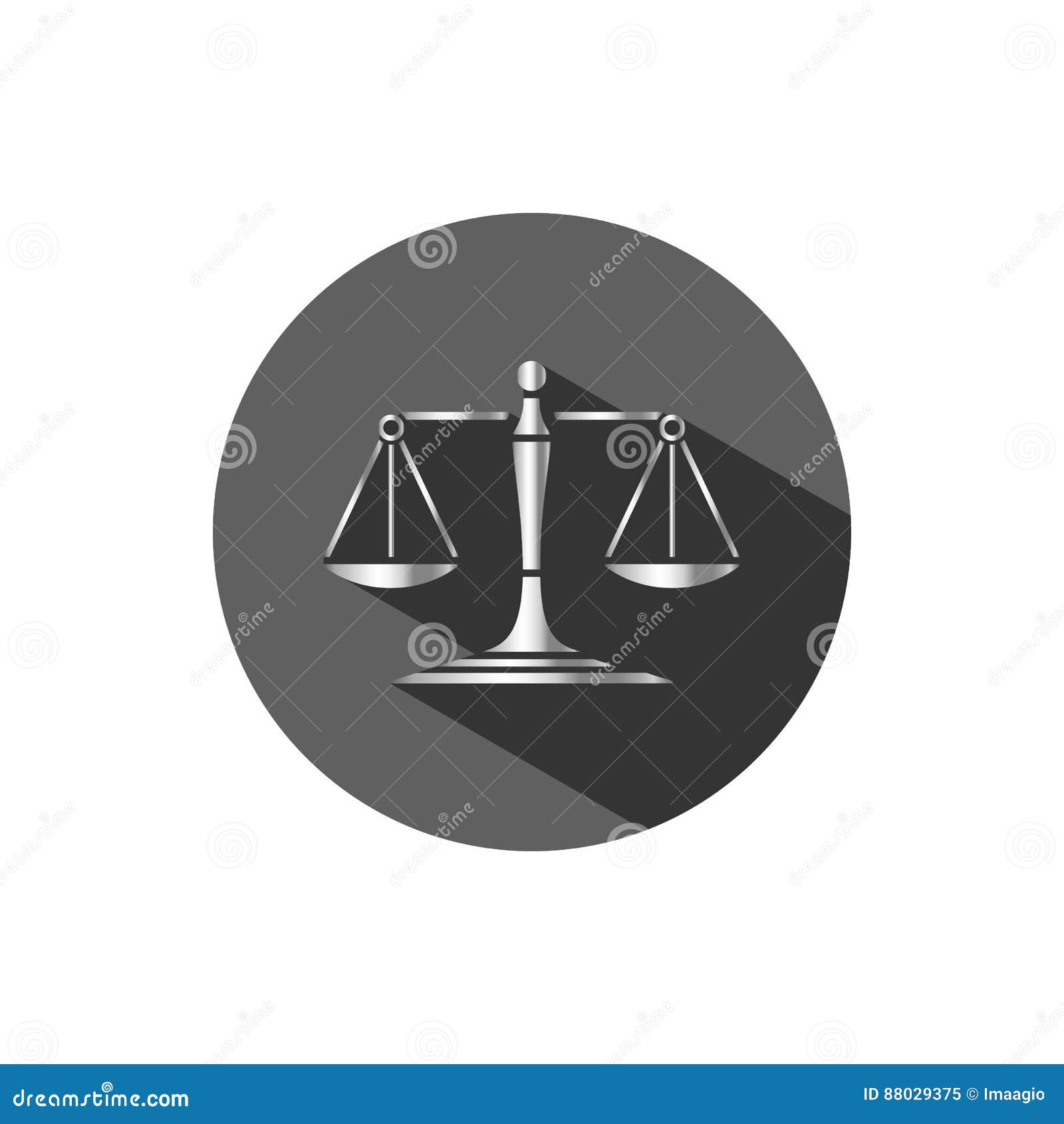 Scales of justice icon stock vector. Illustration of icon - 88029375