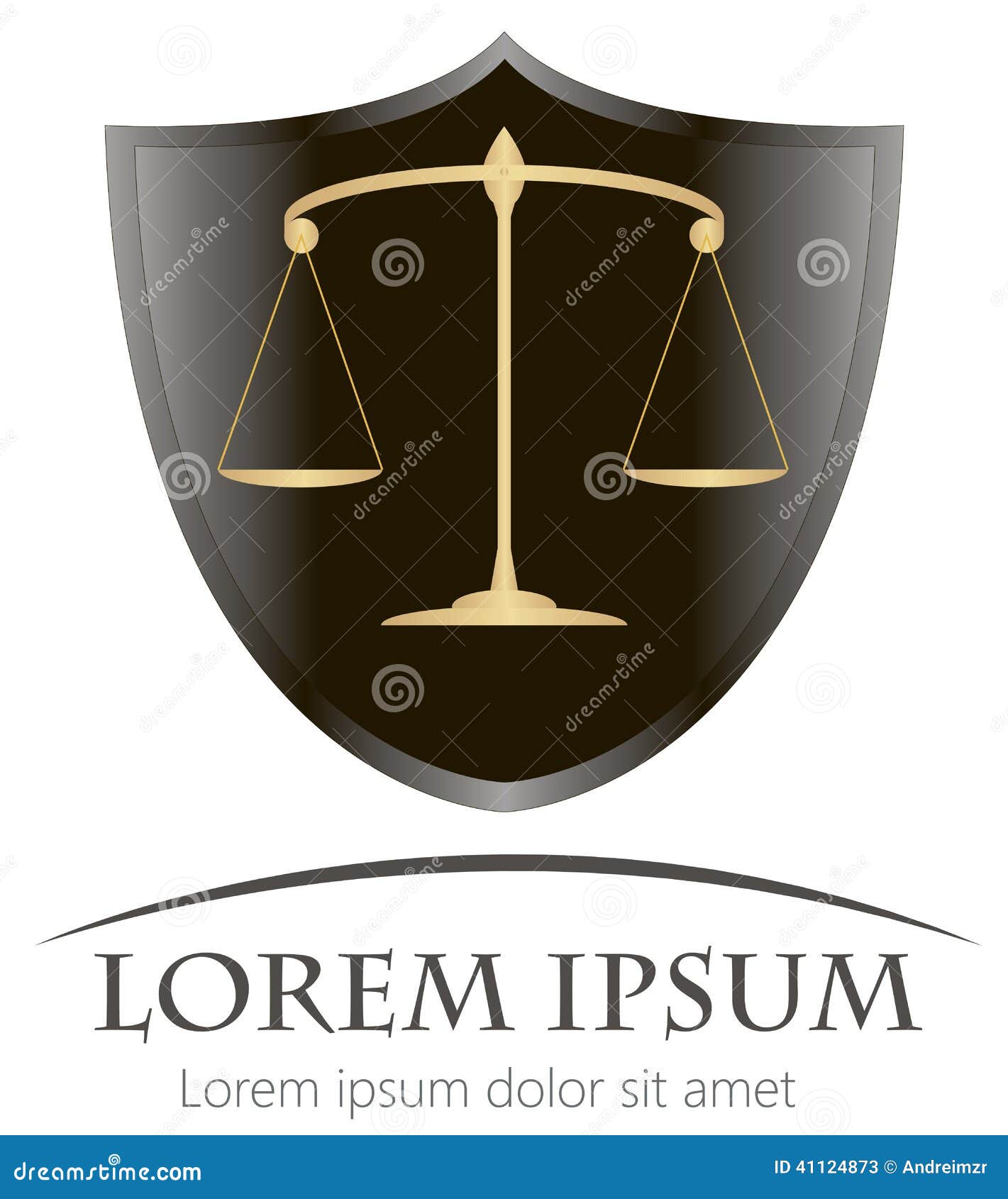 Scales of Justice & Shield Stock Vector - Illustration of crown ...