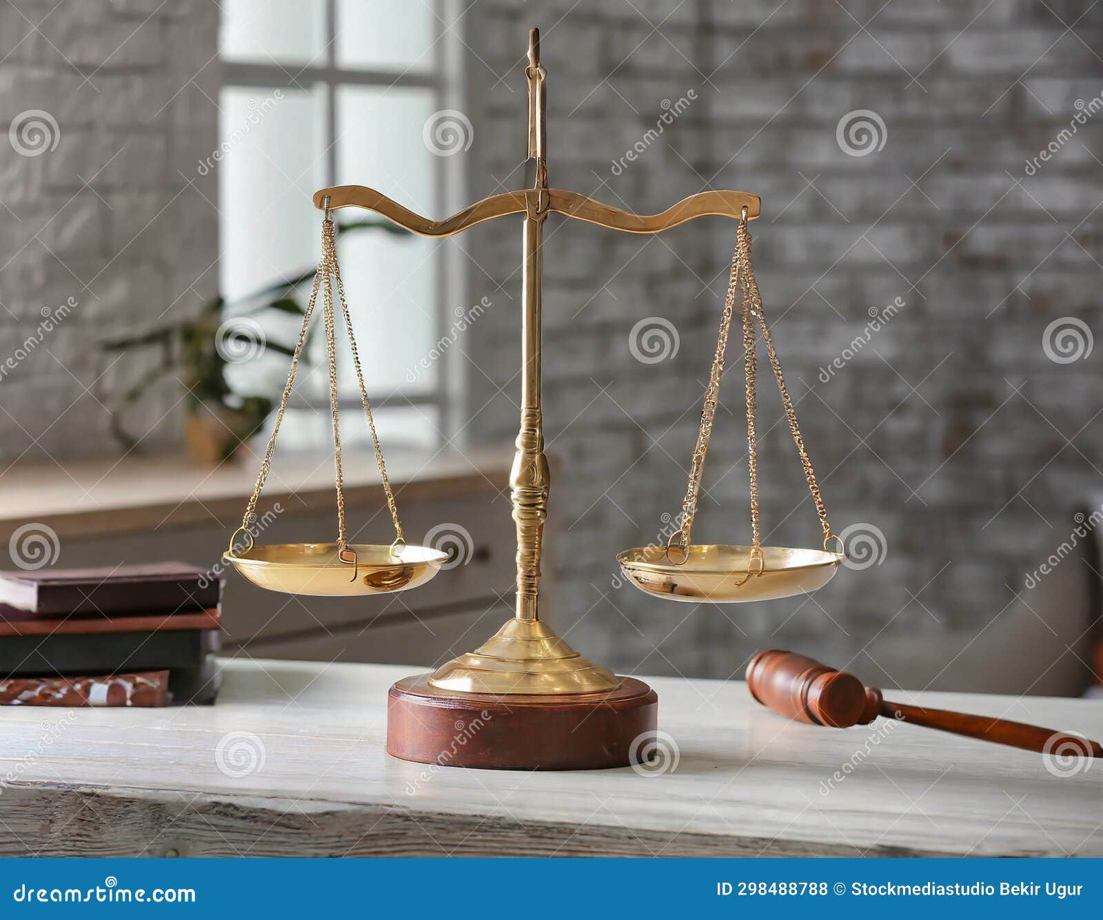 Scales of justice on table stock illustration. Illustration of judgment ...
