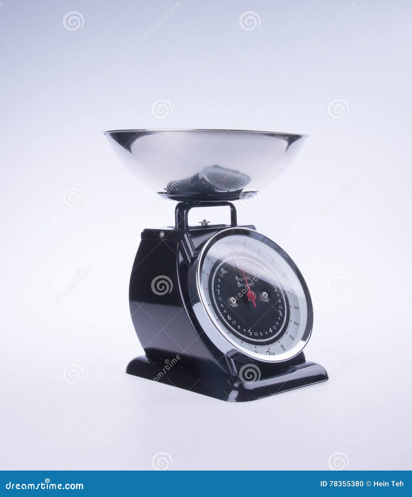 Scales for Kitchen or Black Kitchen Scales. Stock Photo - Image of ...