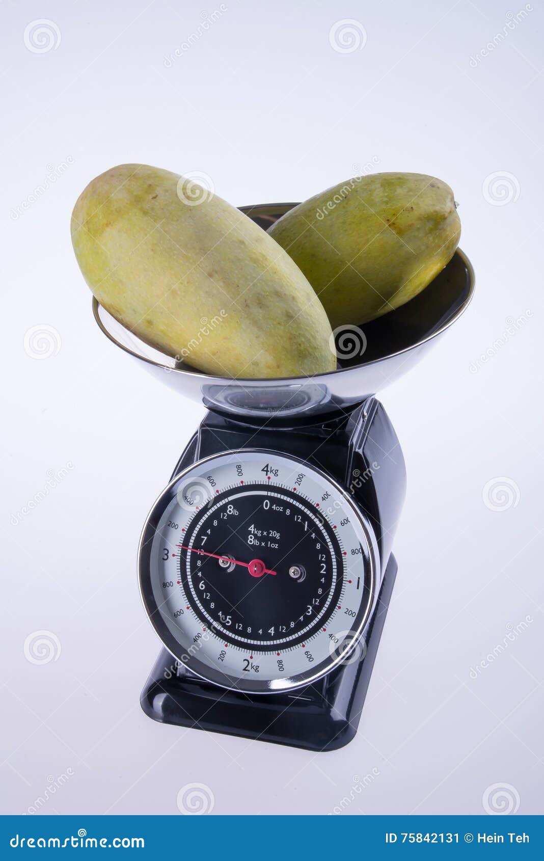 Scales for Kitchen or Kitchen Scales with Mango. Stock Image - Image of ...