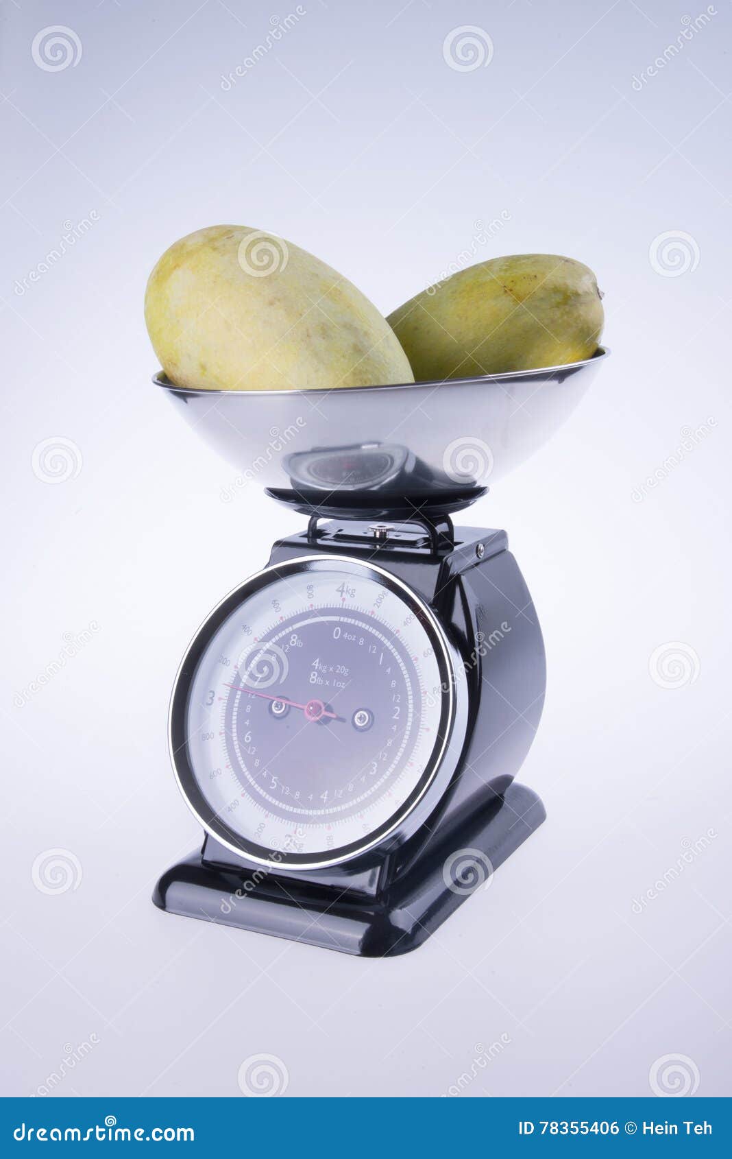 Scales for Kitchen or Kitchen Scales with Mango. Stock Photo - Image of ...
