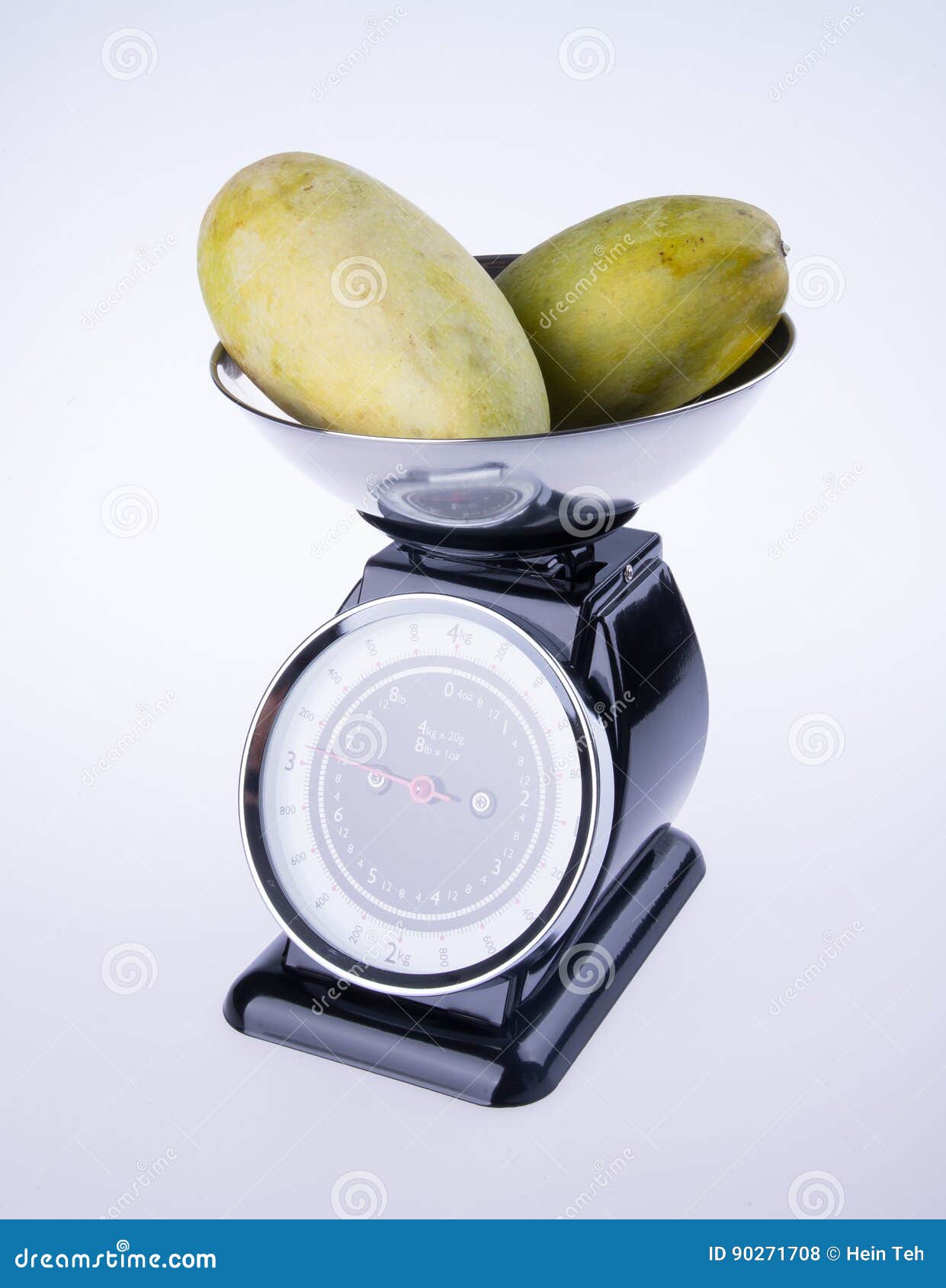Scales for Kitchen or Kitchen Scales with Mango. Stock Photo - Image of ...