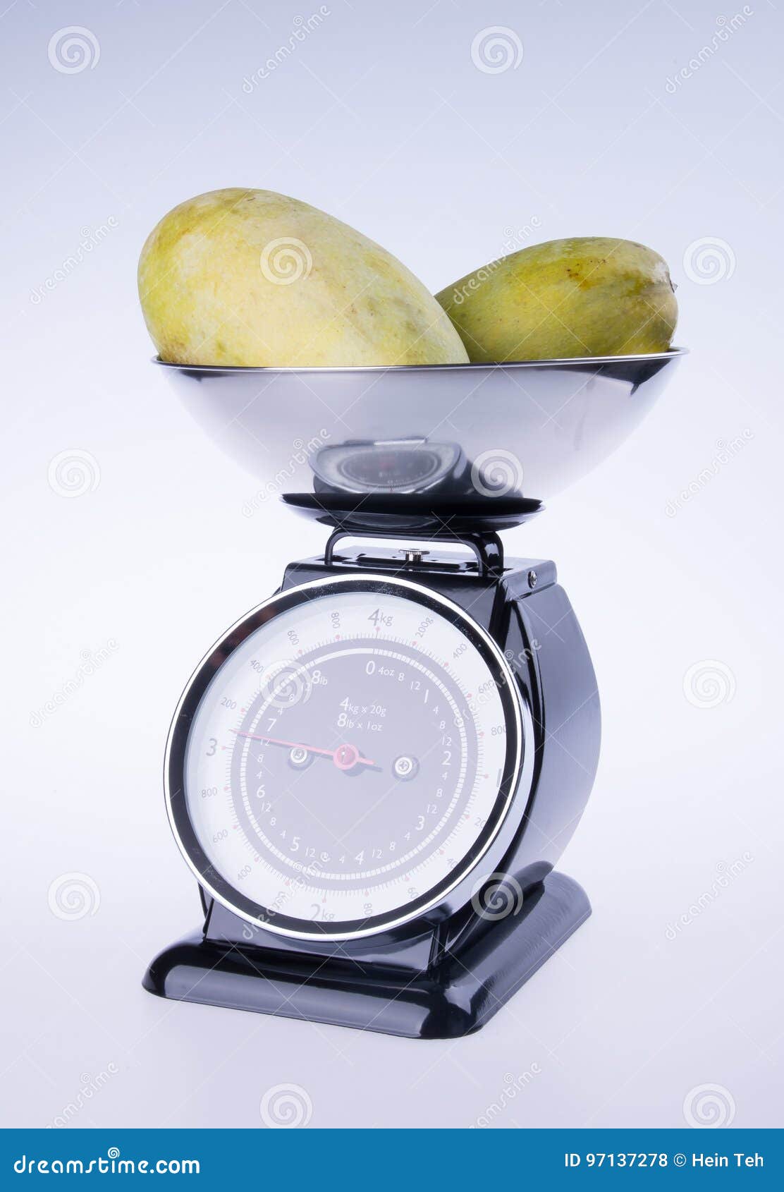 Scales for Kitchen or Kitchen Scales with Mango. Stock Photo - Image of ...