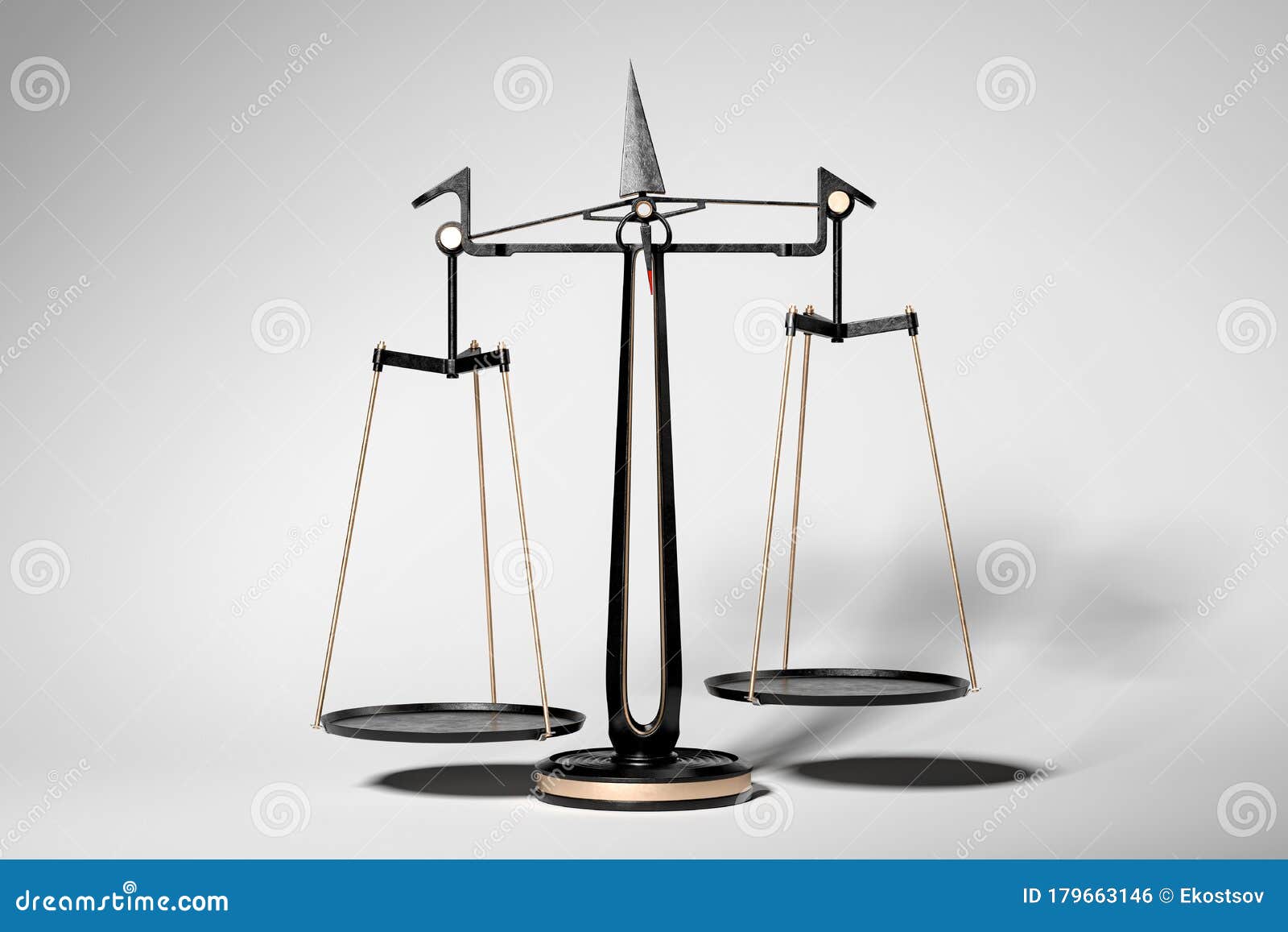 Scales, Metallic Balance Scale on White Background. Justice Symbol ...