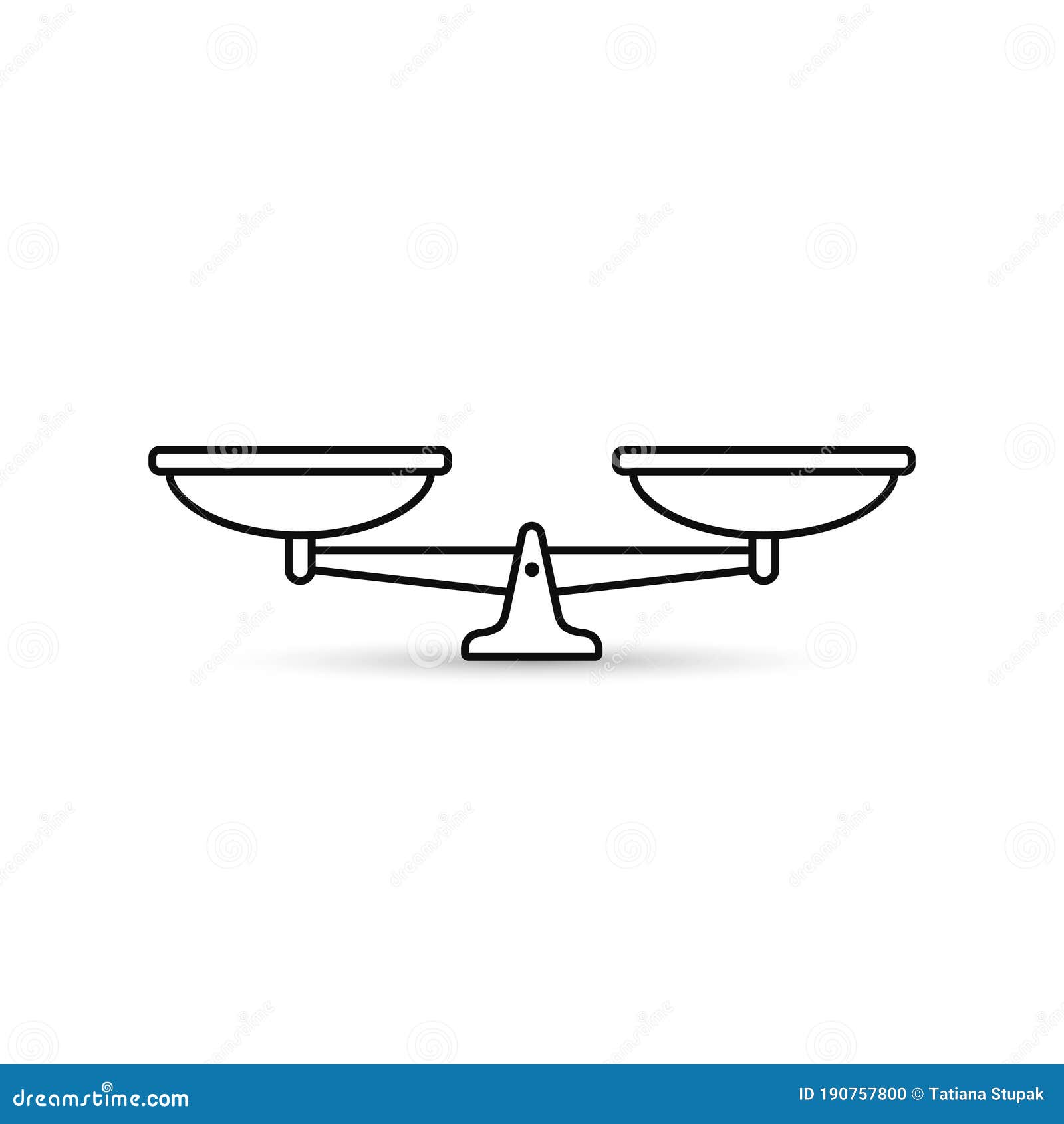 Scales Outline Icon. Vector Black Scale Illustration Stock Vector ...