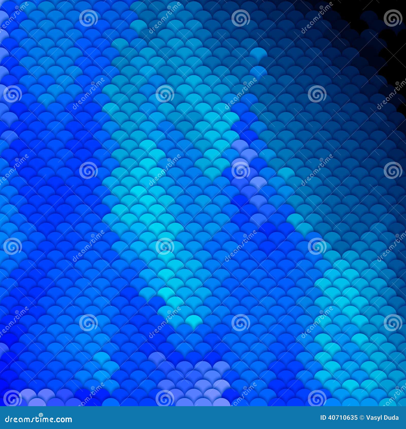 Scales Pattern in Blue Shades Stock Vector - Illustration of creative ...
