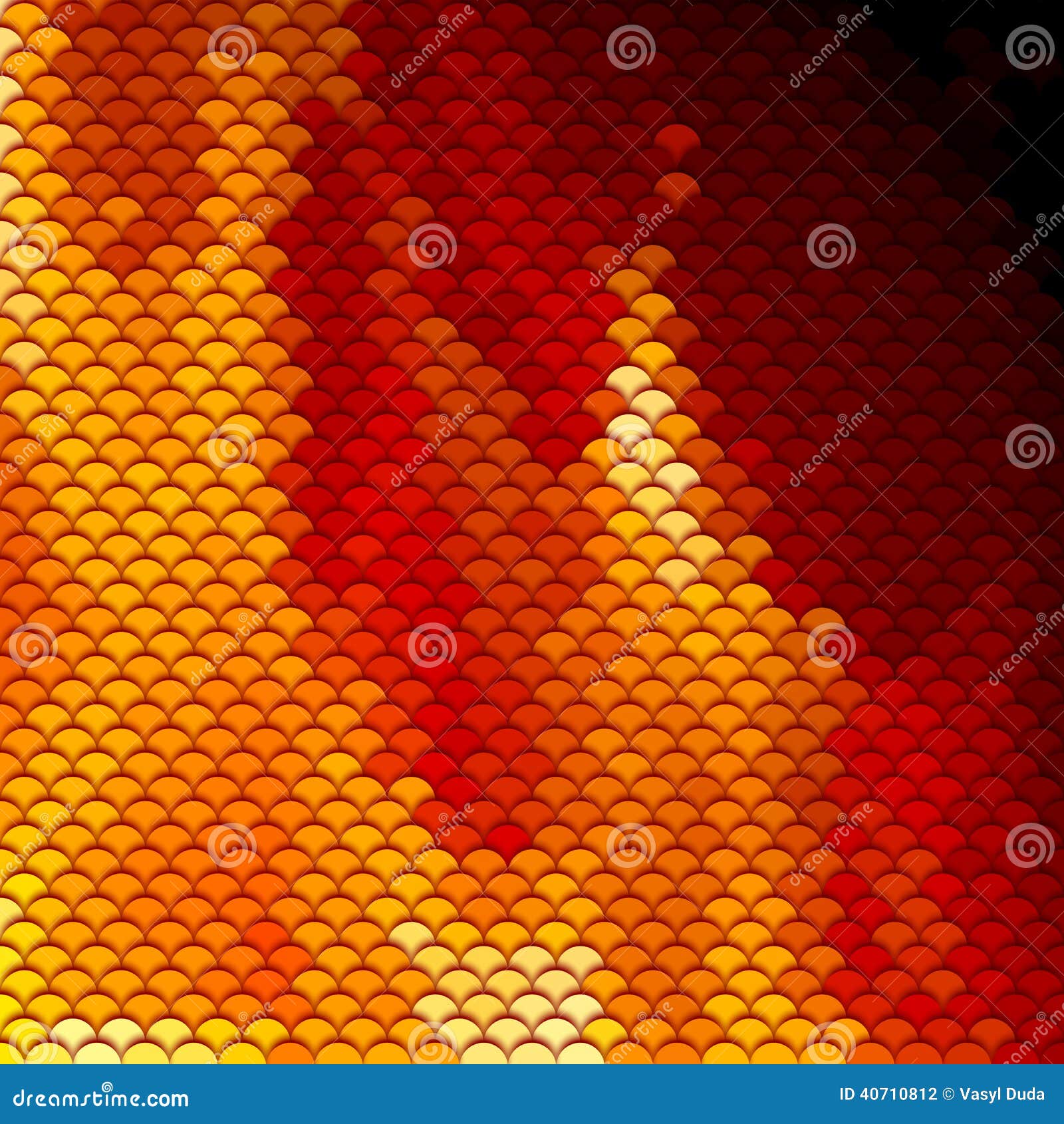 Scales Pattern in Red and Orange Shades Stock Vector - Illustration of ...