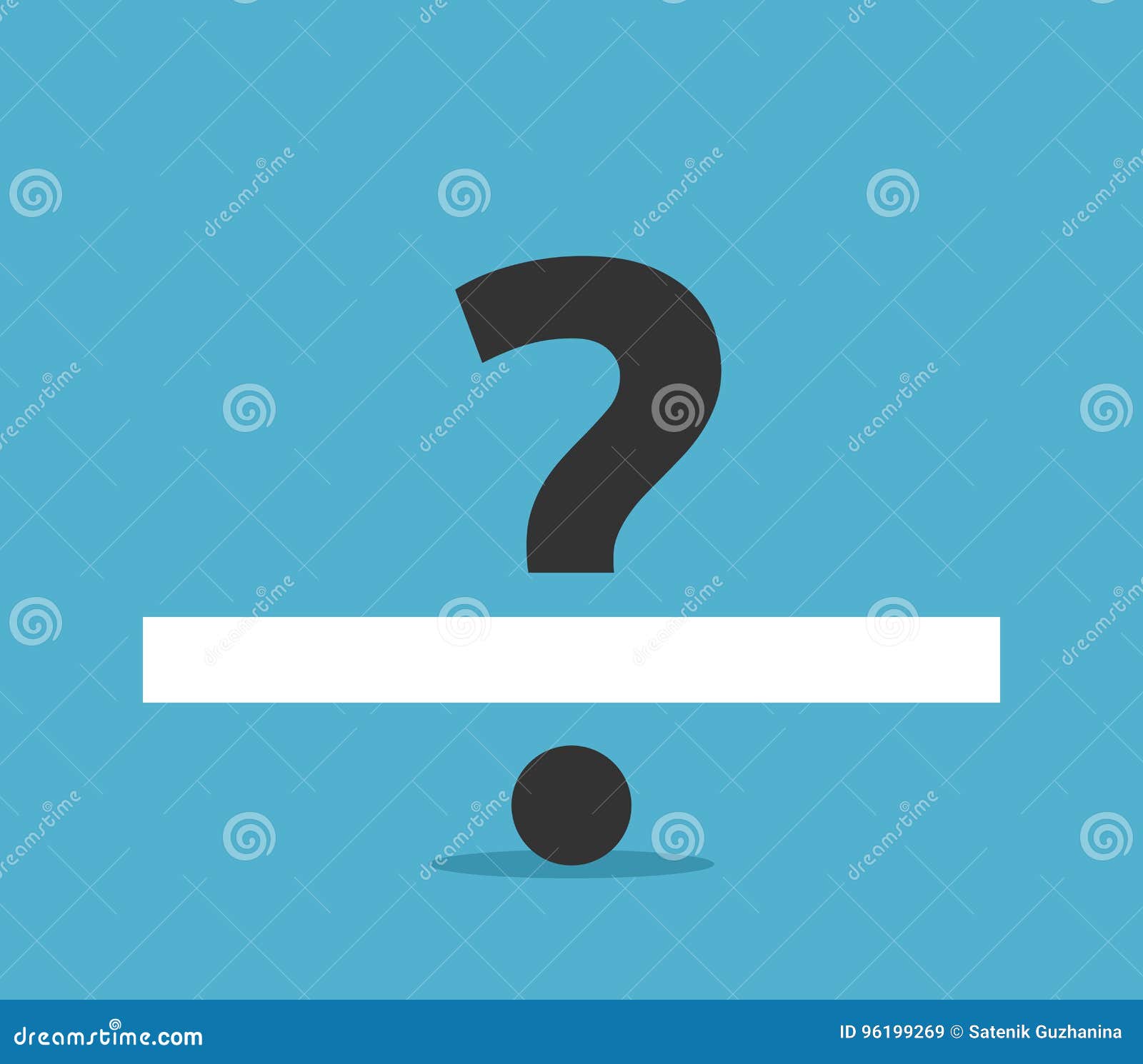 Scales with question mark stock vector. Illustration of design - 96199269