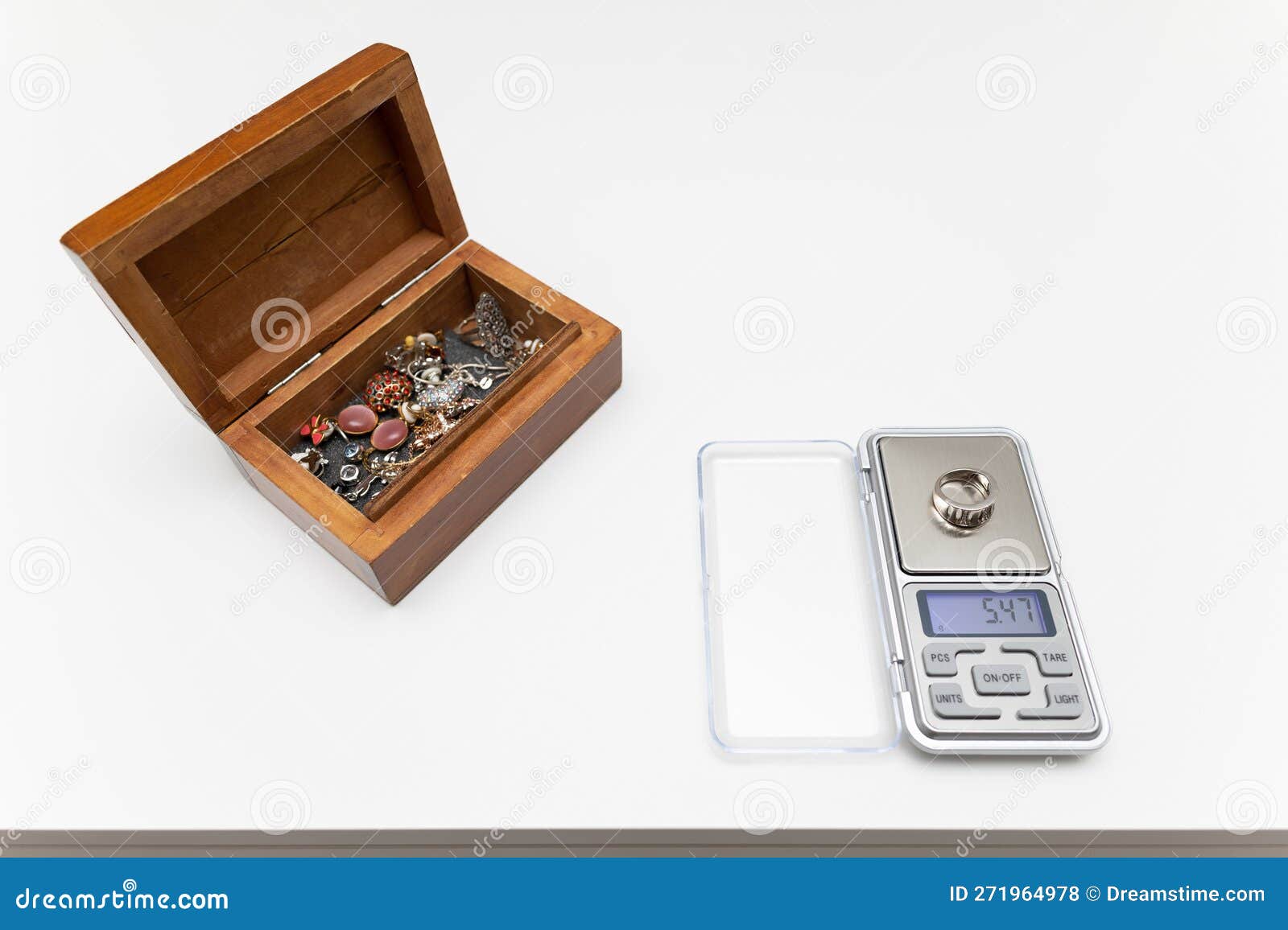 Scales for Small Items are on the Table. Stock Photo - Image of weight ...