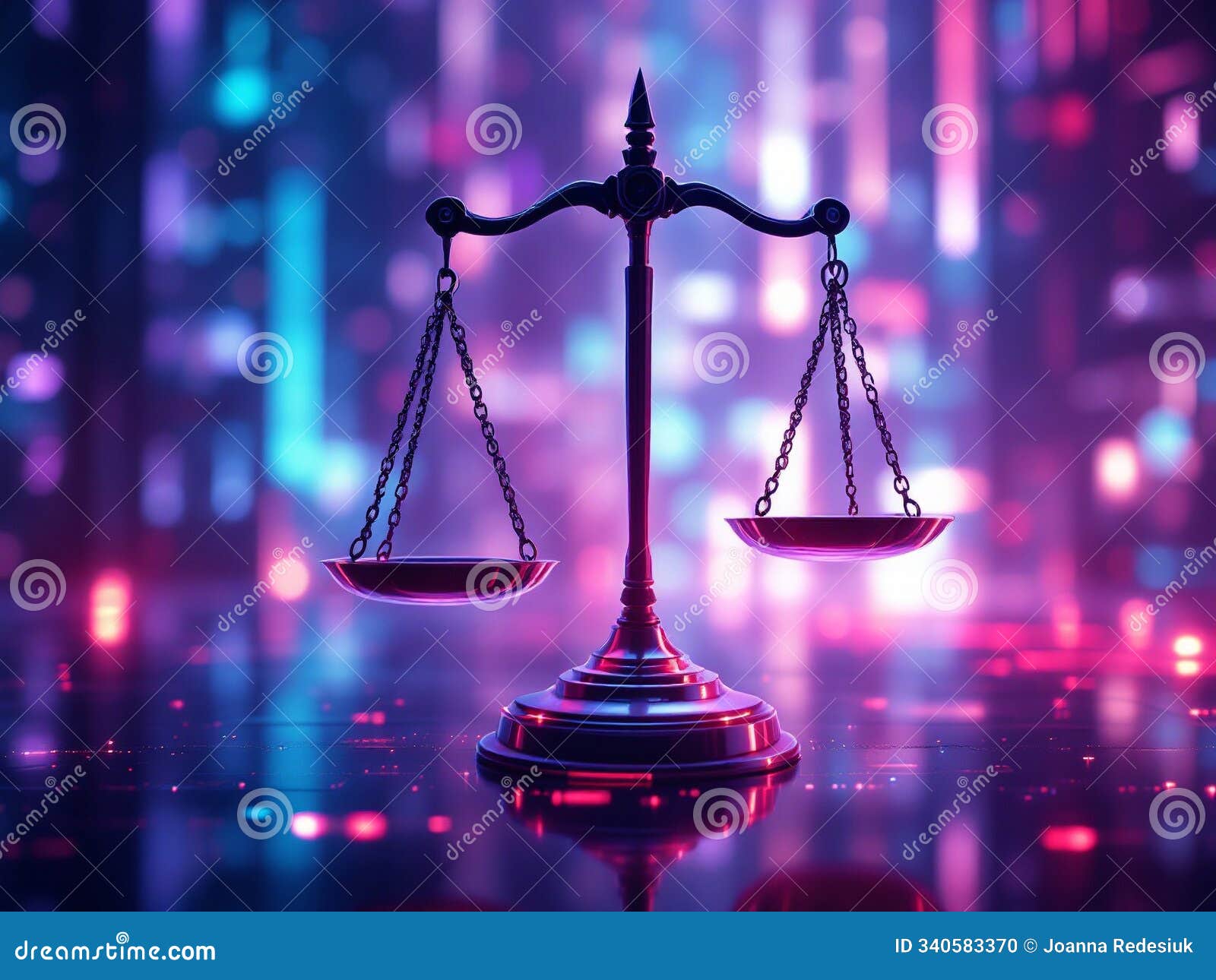 Scales Stand of Glowing, Bokeh Light Effects Stock Illustration ...