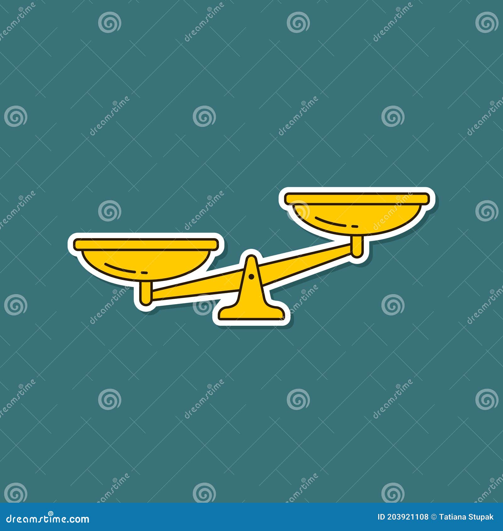 Scales Sticker Icon. Vector Scale Symbol Isolated Illustration Stock ...