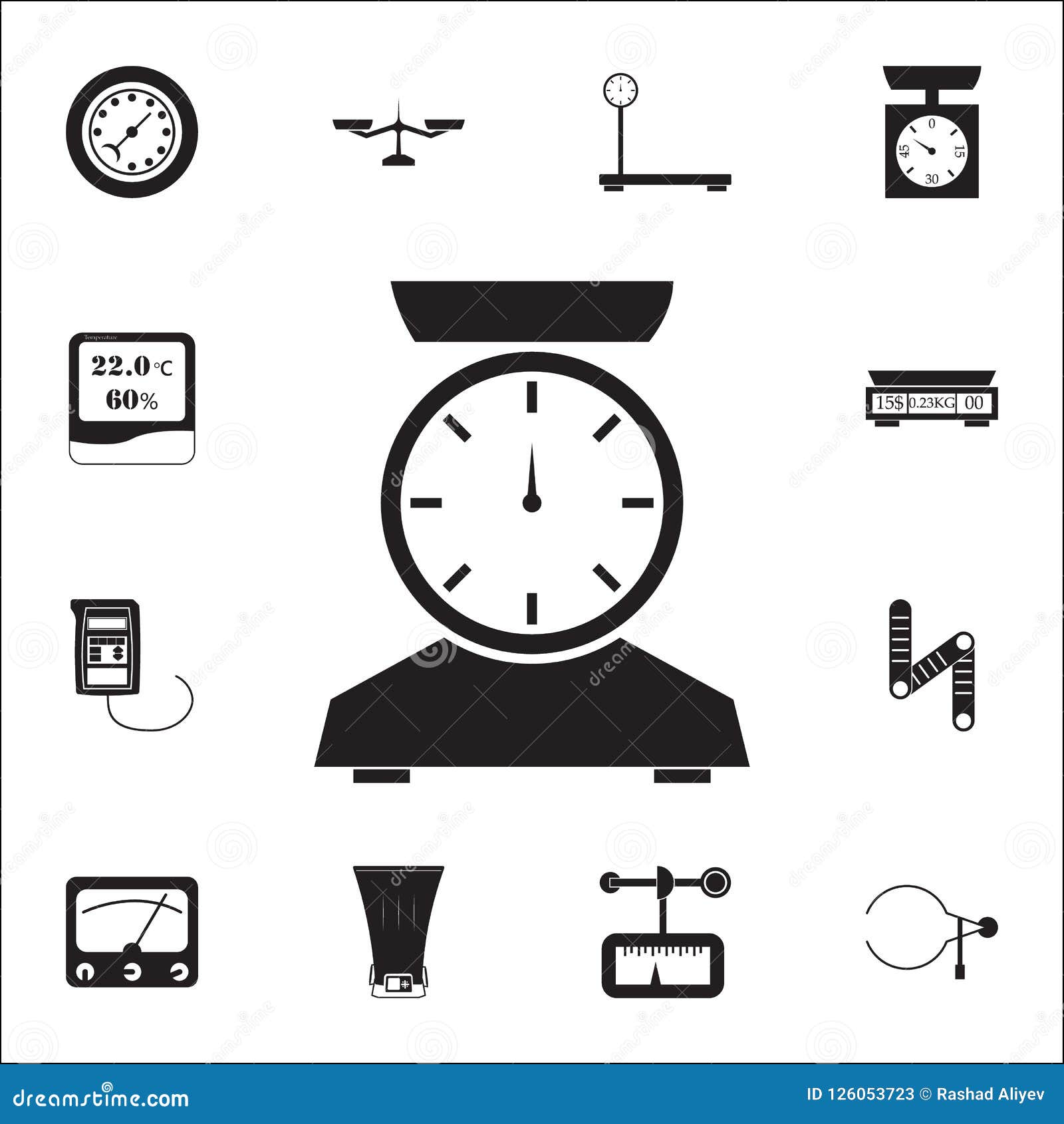 Scalesicon. Measuring Elements Icons Universal Set for Web and Mobile ...