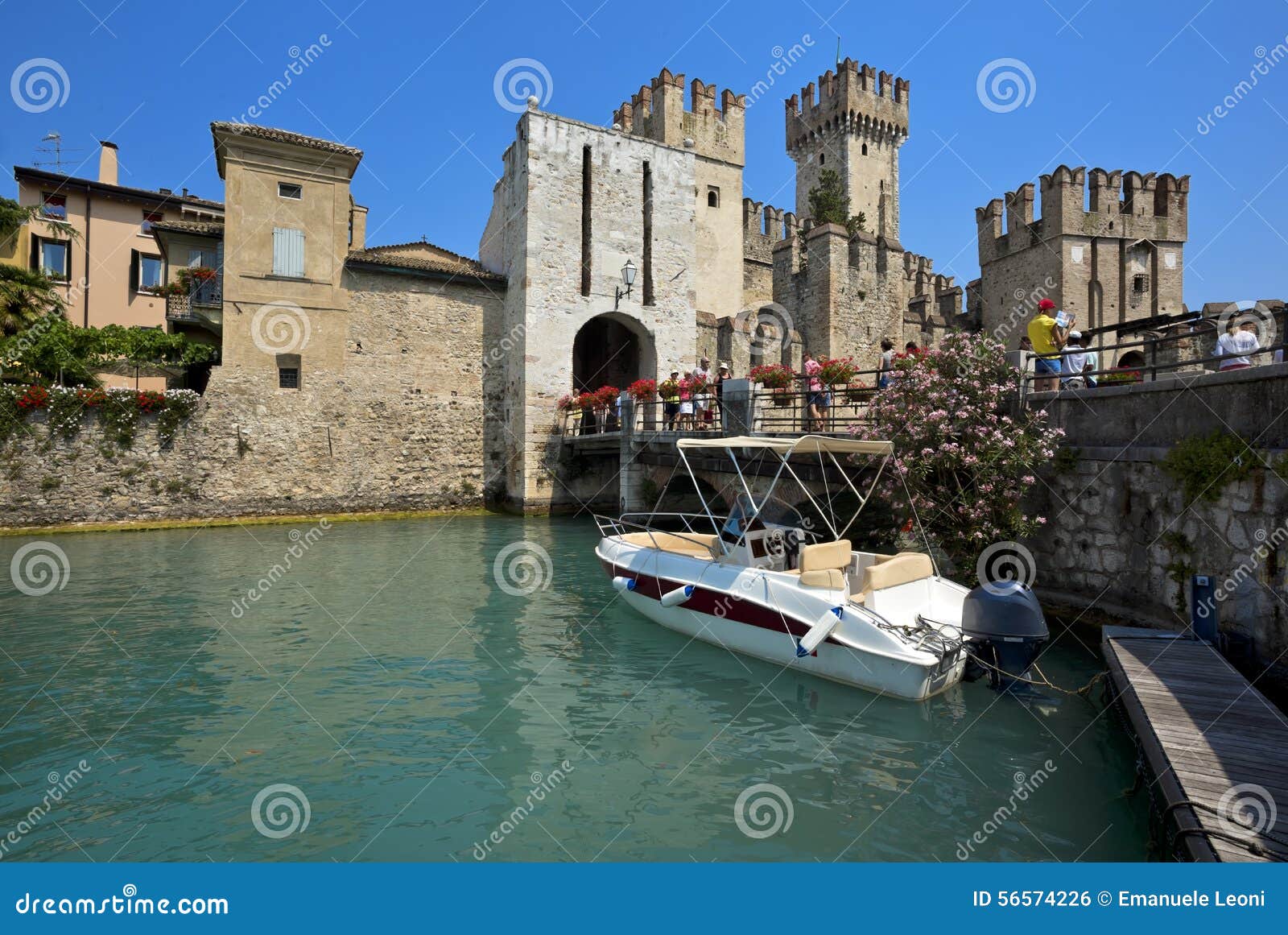 The Scaliger Castle in Sirmione, Italy Editorial Photo - Image of rock ...