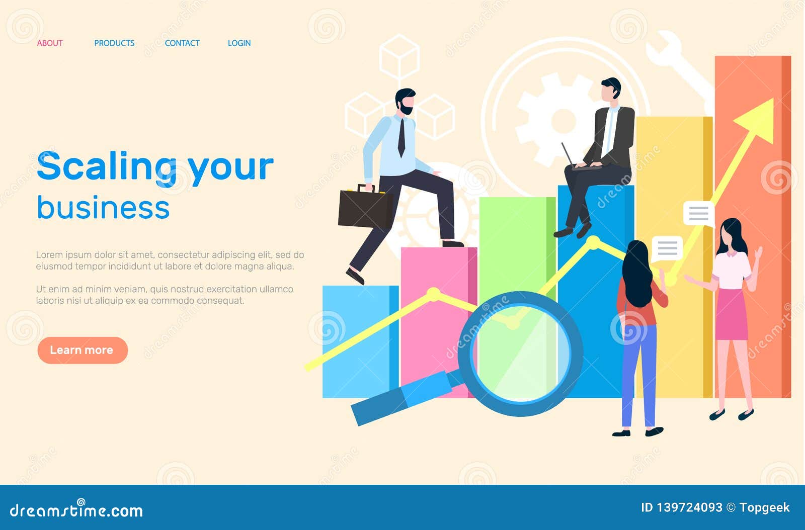 Scaling Business People Achieving Success at Work Stock Vector ... Scaling Business People Achieving Success at Work Stock Vector ...