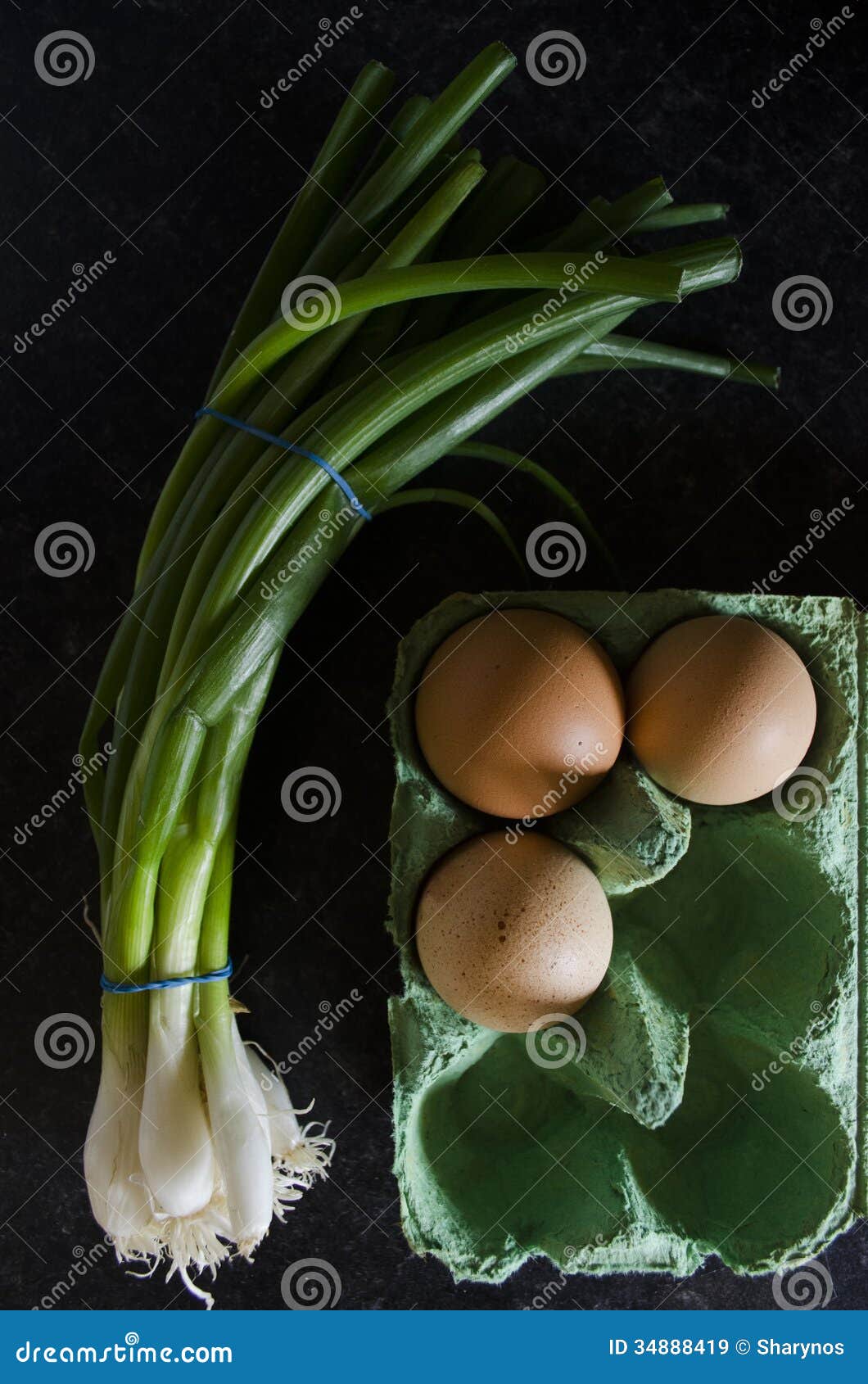 Scallions and eggs stock image. Image of delicious, nutrition - 34888419