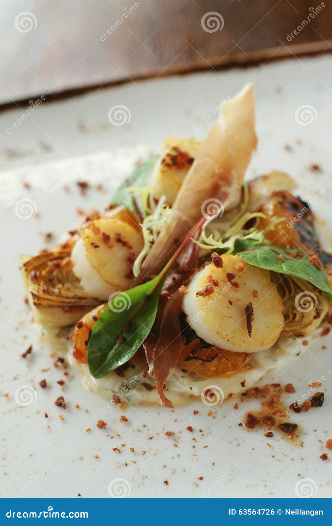 Scallop appetizer starter stock photo. Image of fish - 63564726