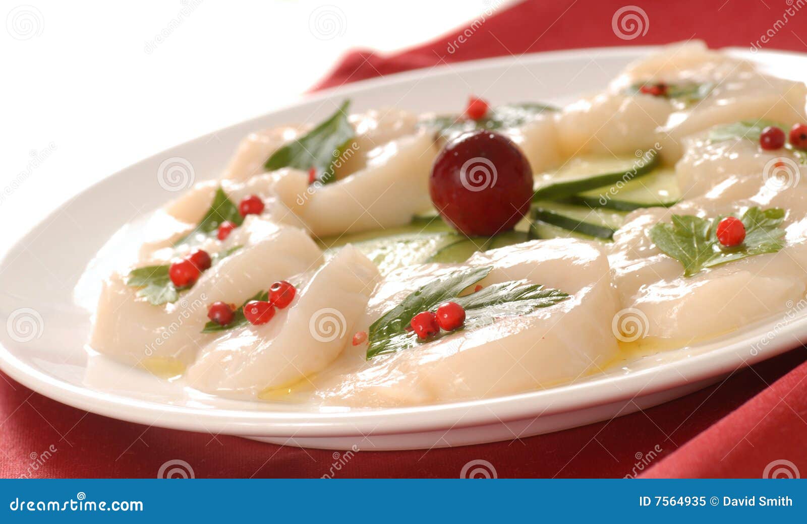 Scallop Carpaccio stock image. Image of fresh, food, peppercorns - 7564935