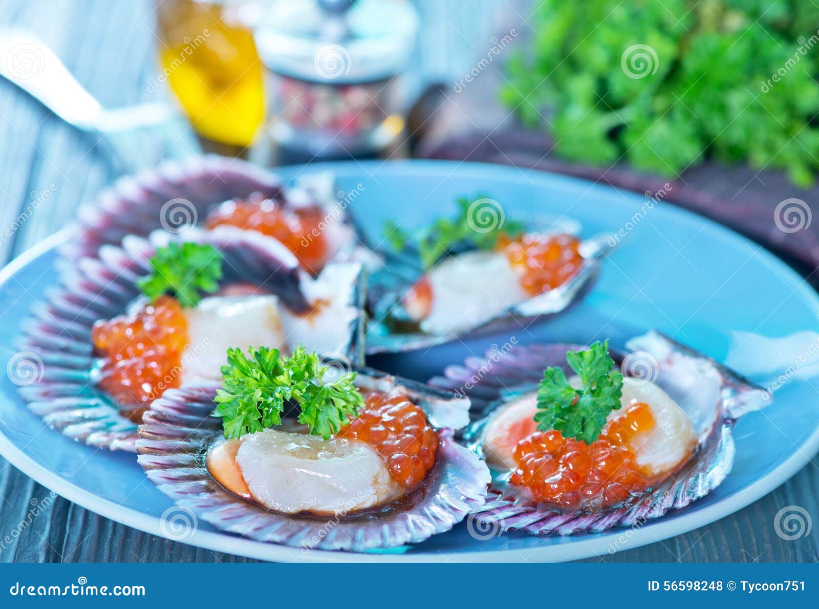 Scallop stock photo. Image of close, cooking, coquilles - 56598248