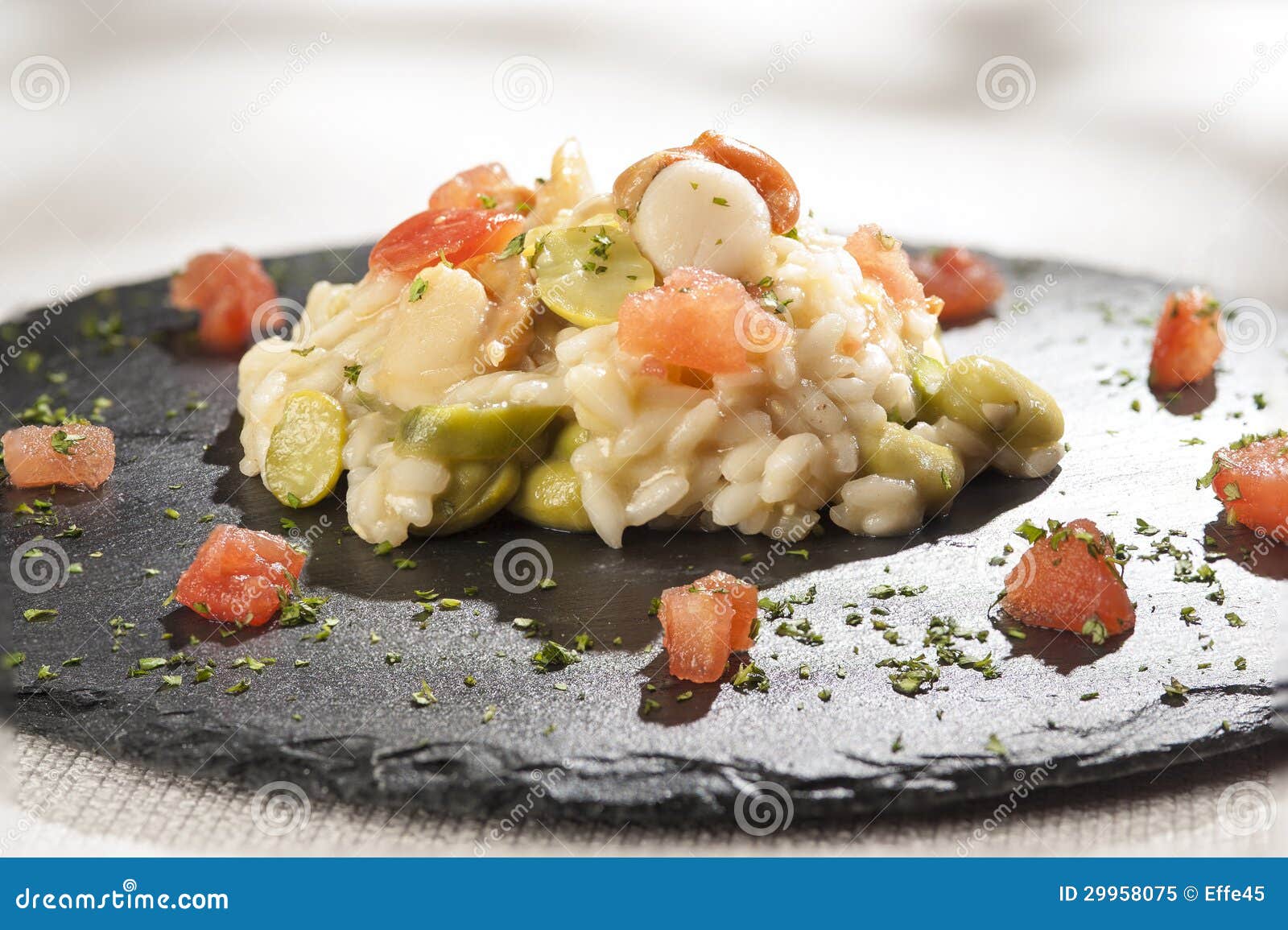 Scallop risotto stock image. Image of cuisine, dinner - 29958075
