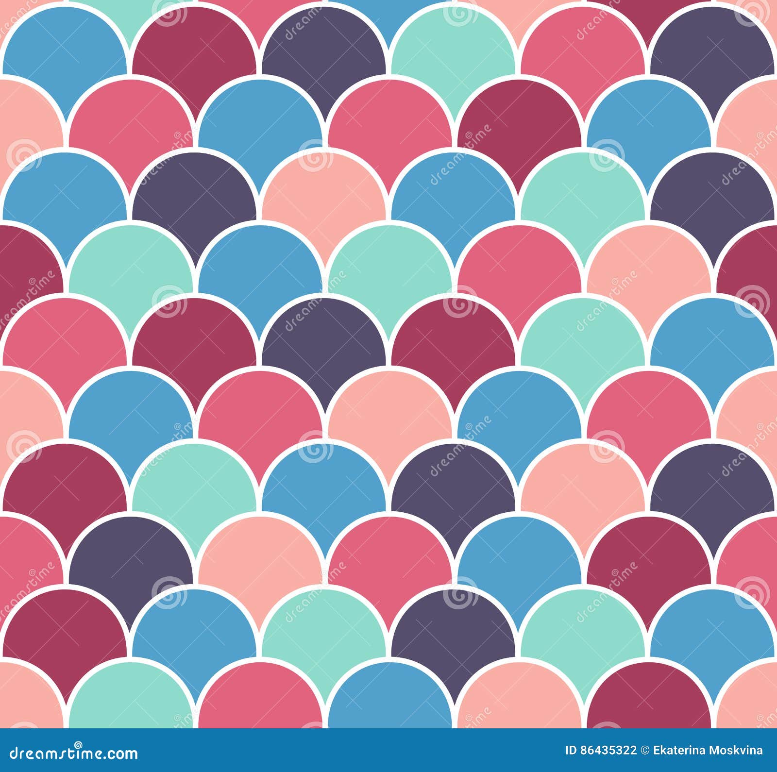Scallop Seamless Vector Pattern Stock Vector - Illustration of design ...