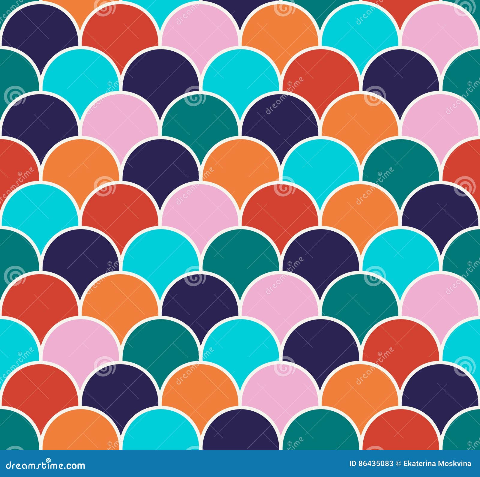 Scallop Seamless Vector Pattern Stock Vector - Illustration of symbol ...